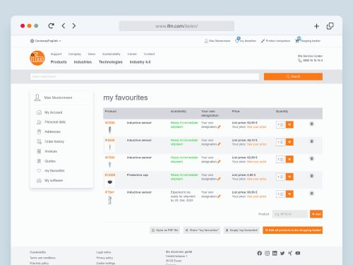 ifm easy-trade – Your central access to the ifm retail section - ifm