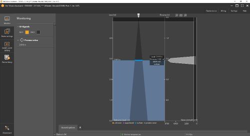 LW radar level sensor | Device configuration - ifm