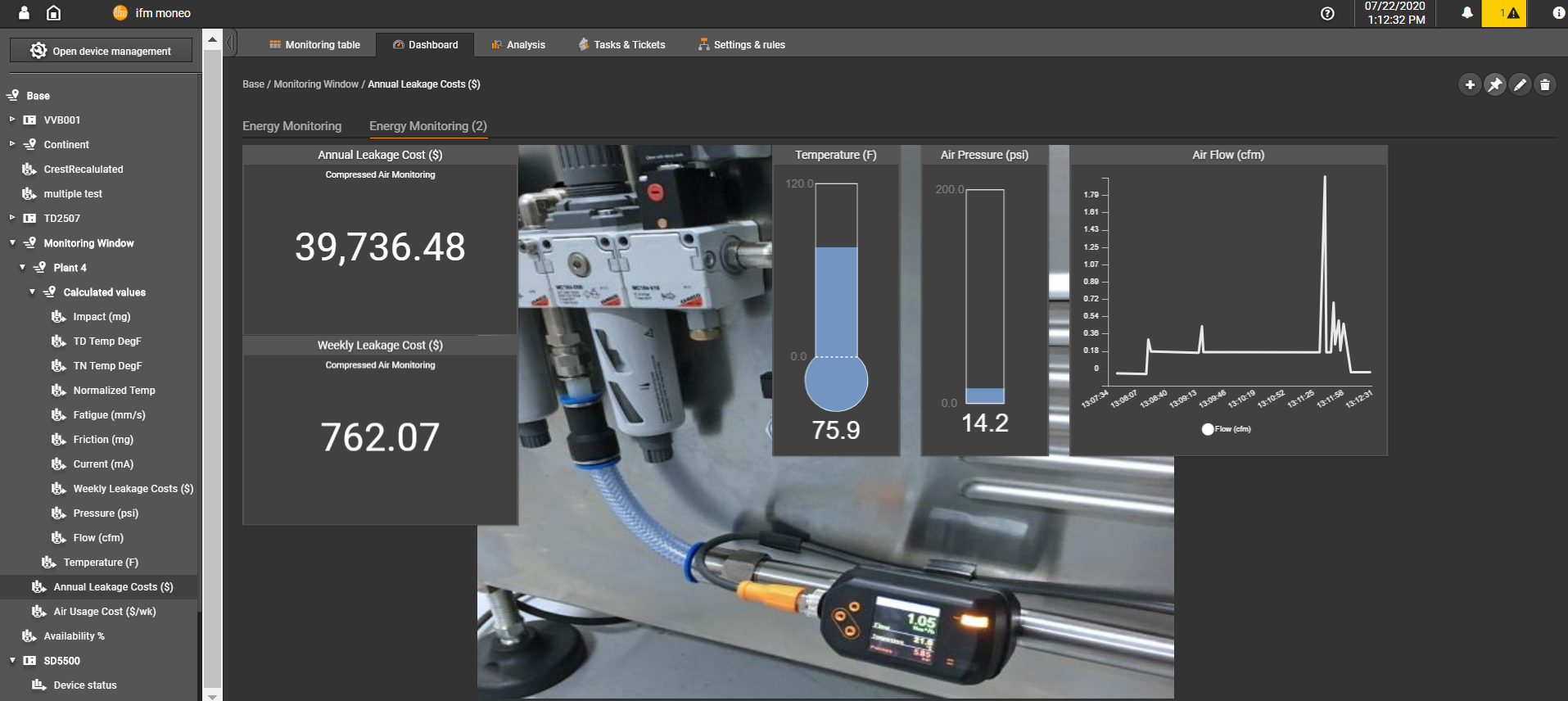 Optimisation of energy consumption through real-time monitoring - ifm