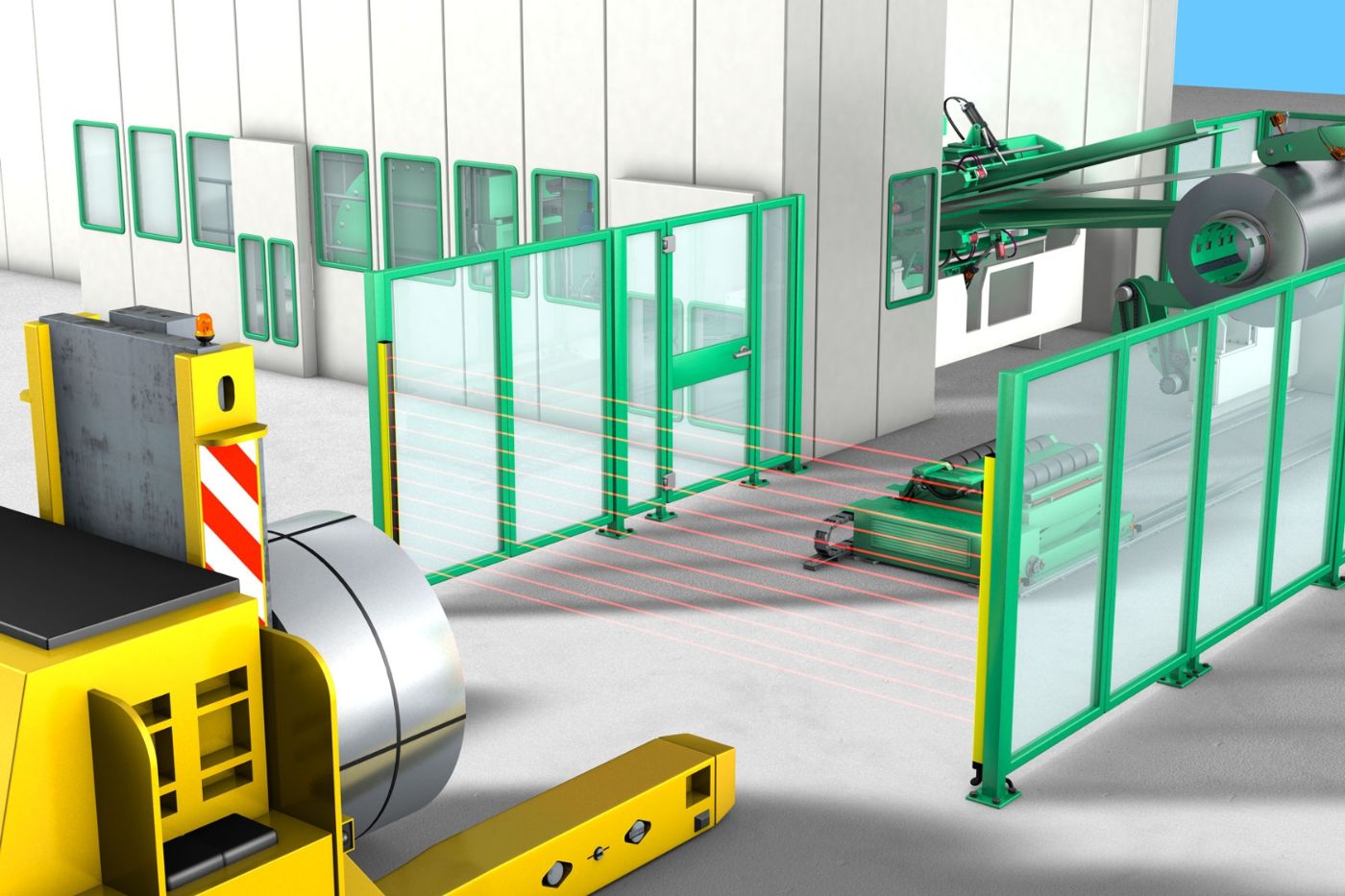 Access restriction to coil transfer station - ifm