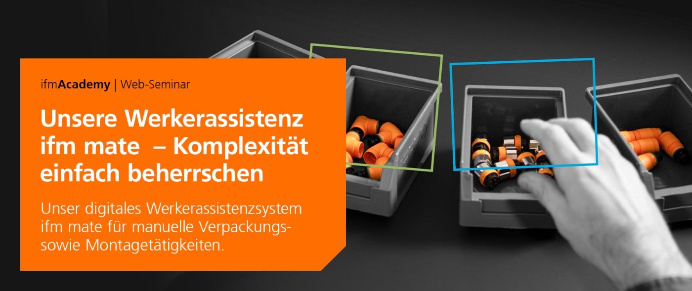 Web-Seminar on demand: ifm mate in der digitalen Fabrik - ifm