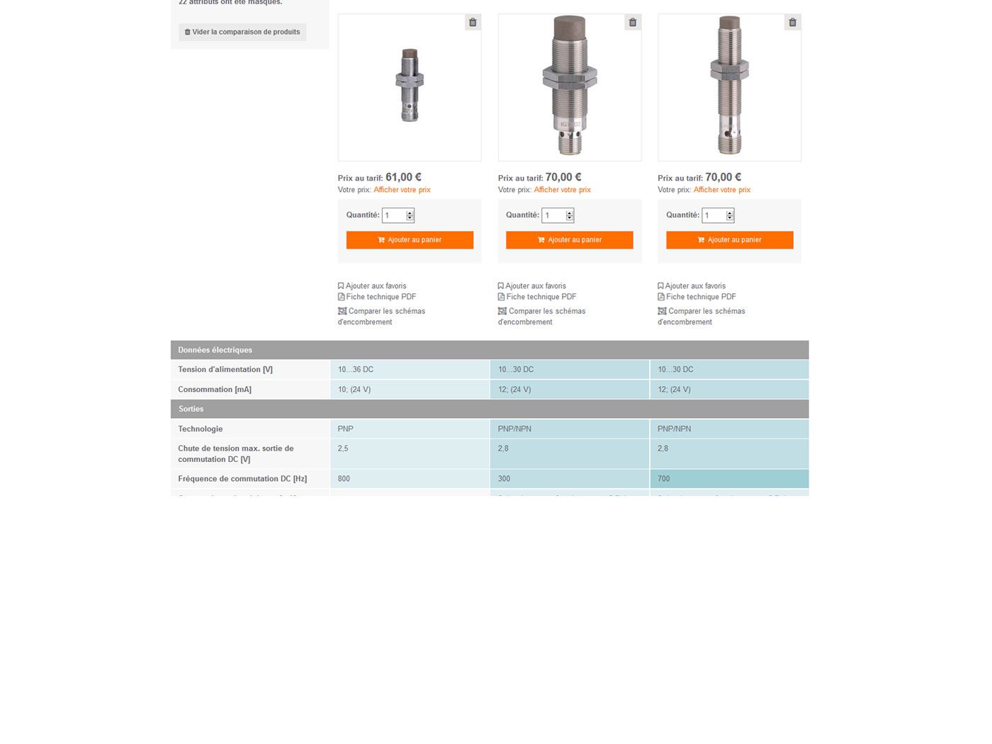 my ifm - product comparison - ifm