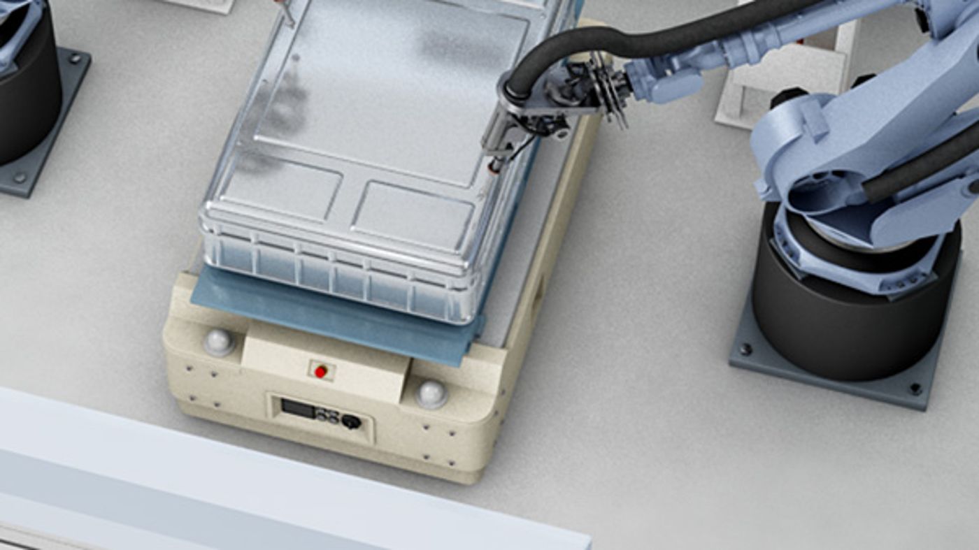 Driving range monitoring of the AGV - ifm