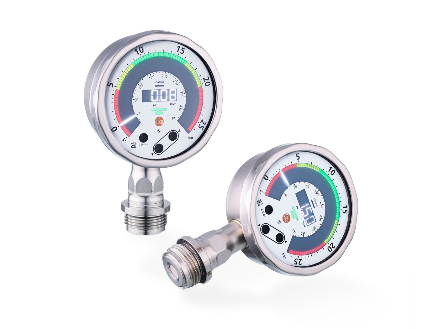 Electronic manometer with LED visualisation - ifm