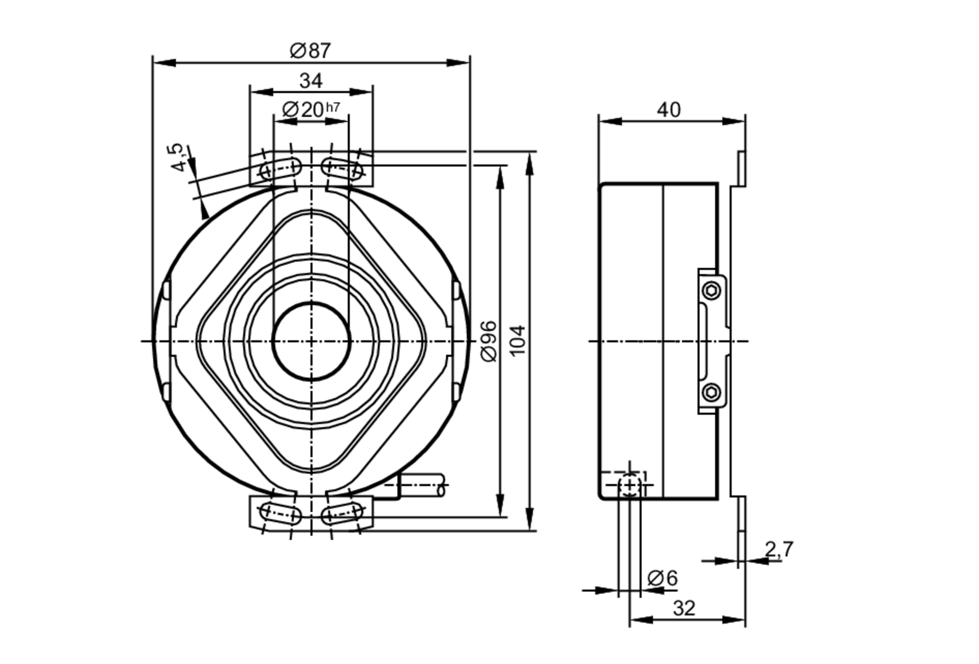 RP6012 - Incremental encoder with hollow shaft - ifm