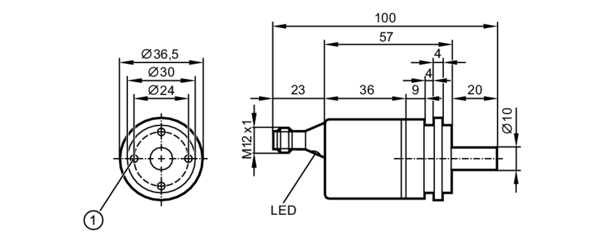 RM9000 - Absolute multiturn encoder with solid shaft - ifm