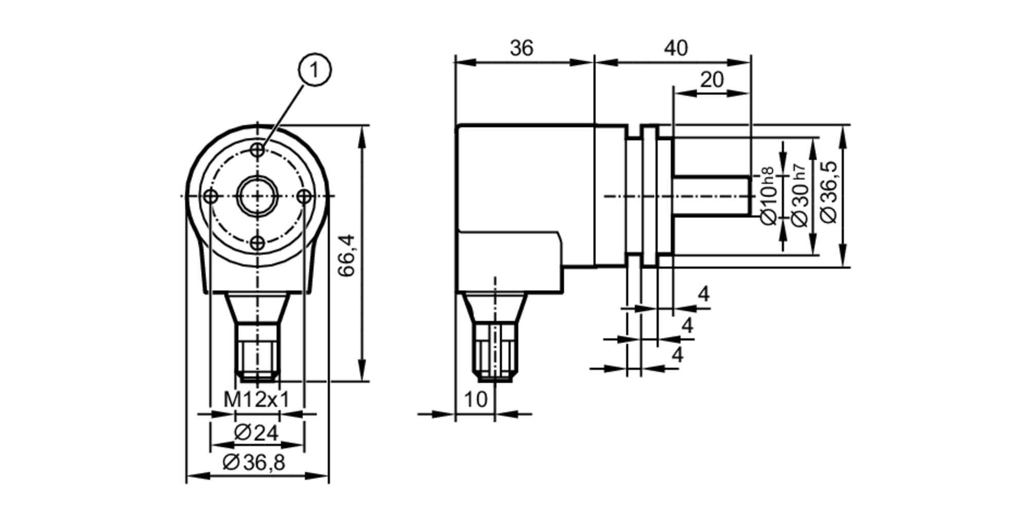 RM9006 - Absolute multiturn encoder with solid shaft - ifm