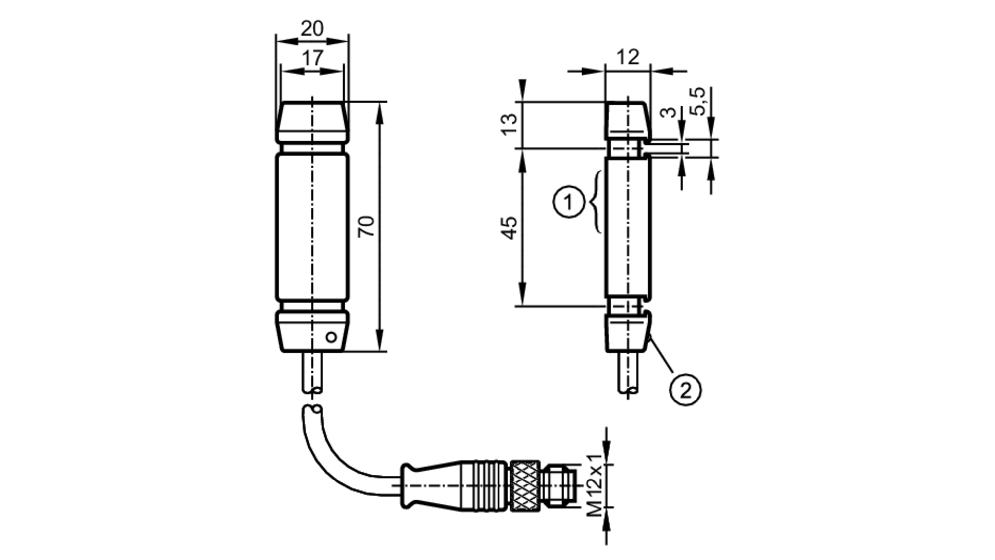 I85002 - Inductive tube sensor - ifm