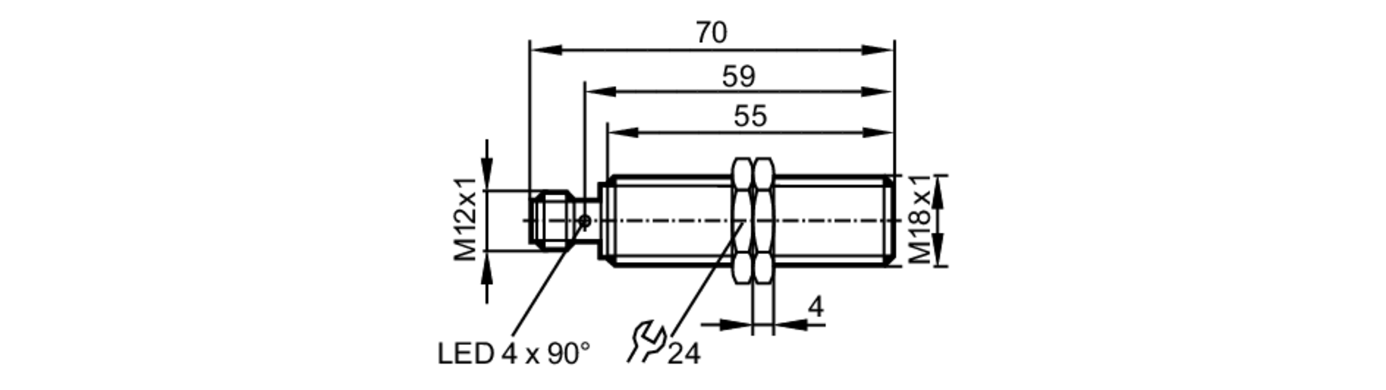 IGT247 - Inductive full-metal sensor - ifm