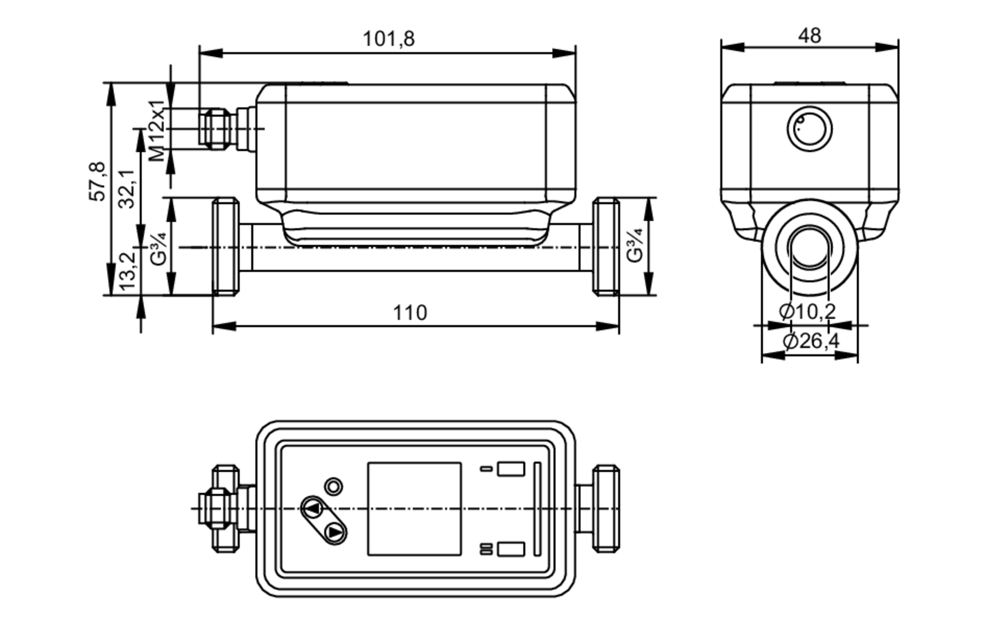 SU7030 - Ultrasonic flow meter - ifm