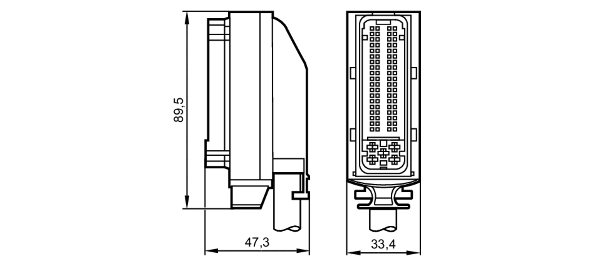 EC0711 - Connecting cable with AMP connector - ifm