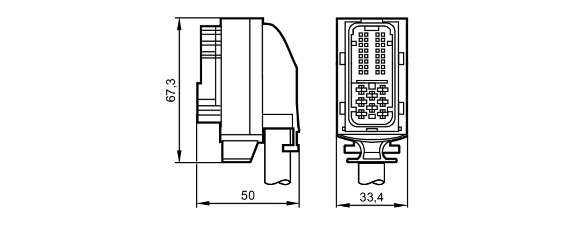 EC0705 - Connecting cable with AMP connector - ifm