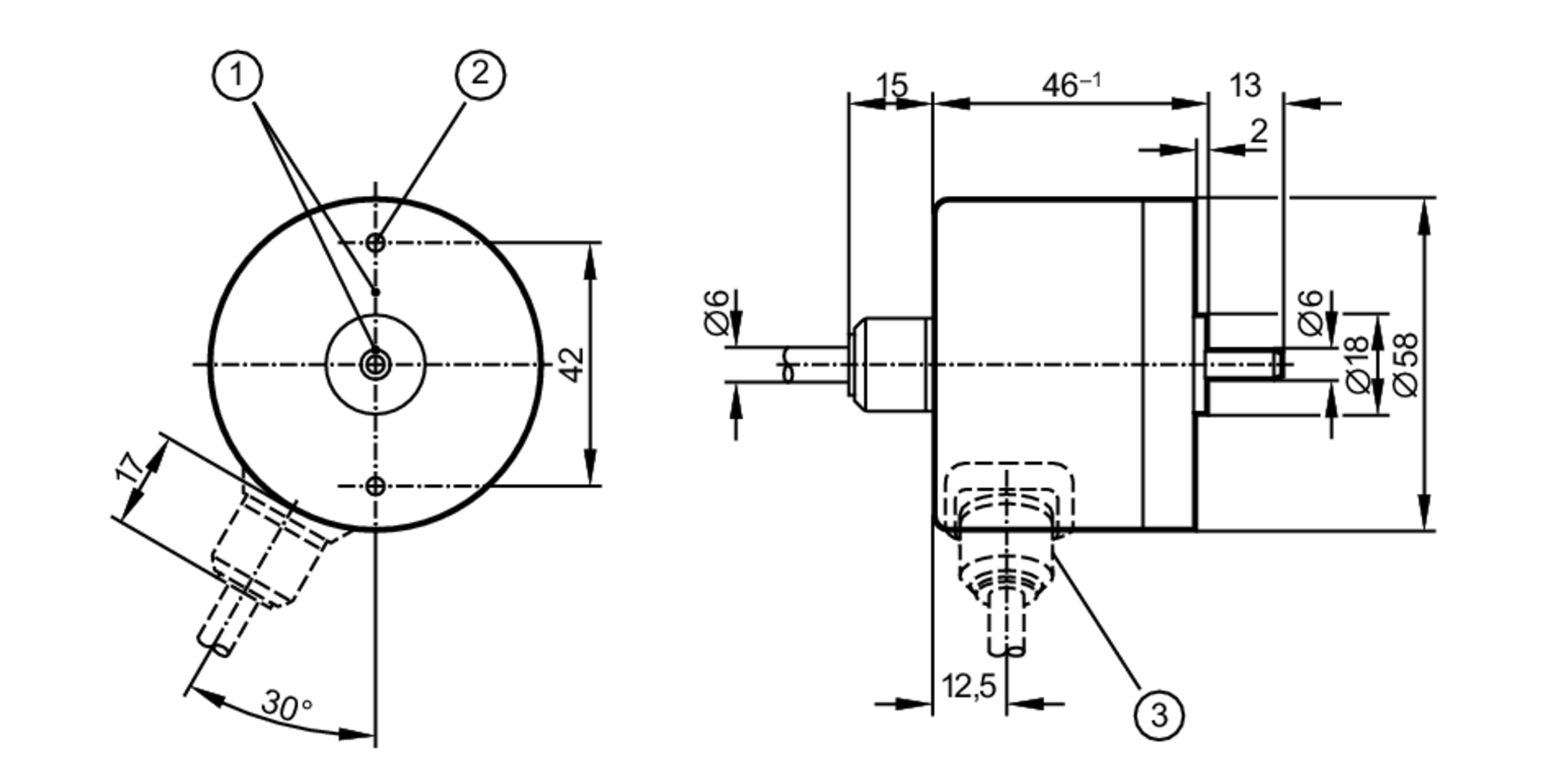 RC1006 - Encoder incremental de eixo maciço - ifm