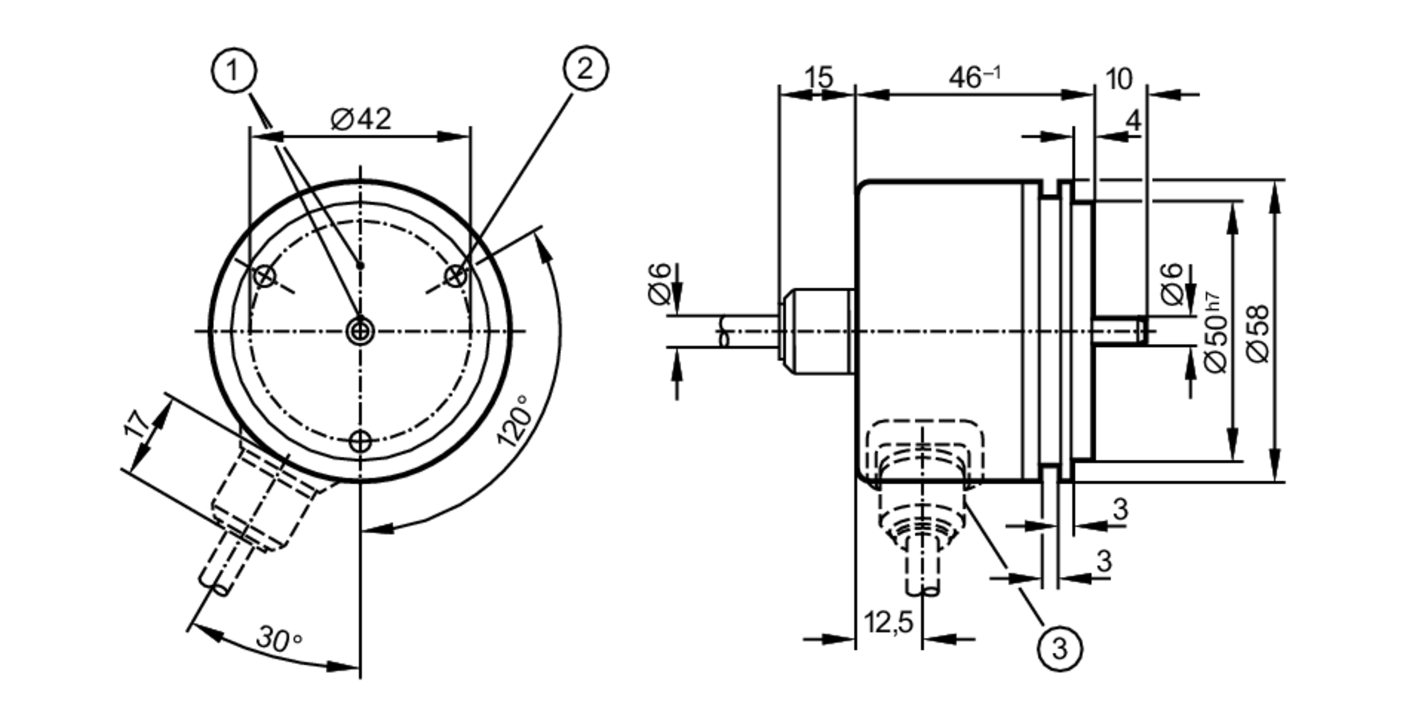 RU1180 - Encoder incremental de eixo maciço - ifm