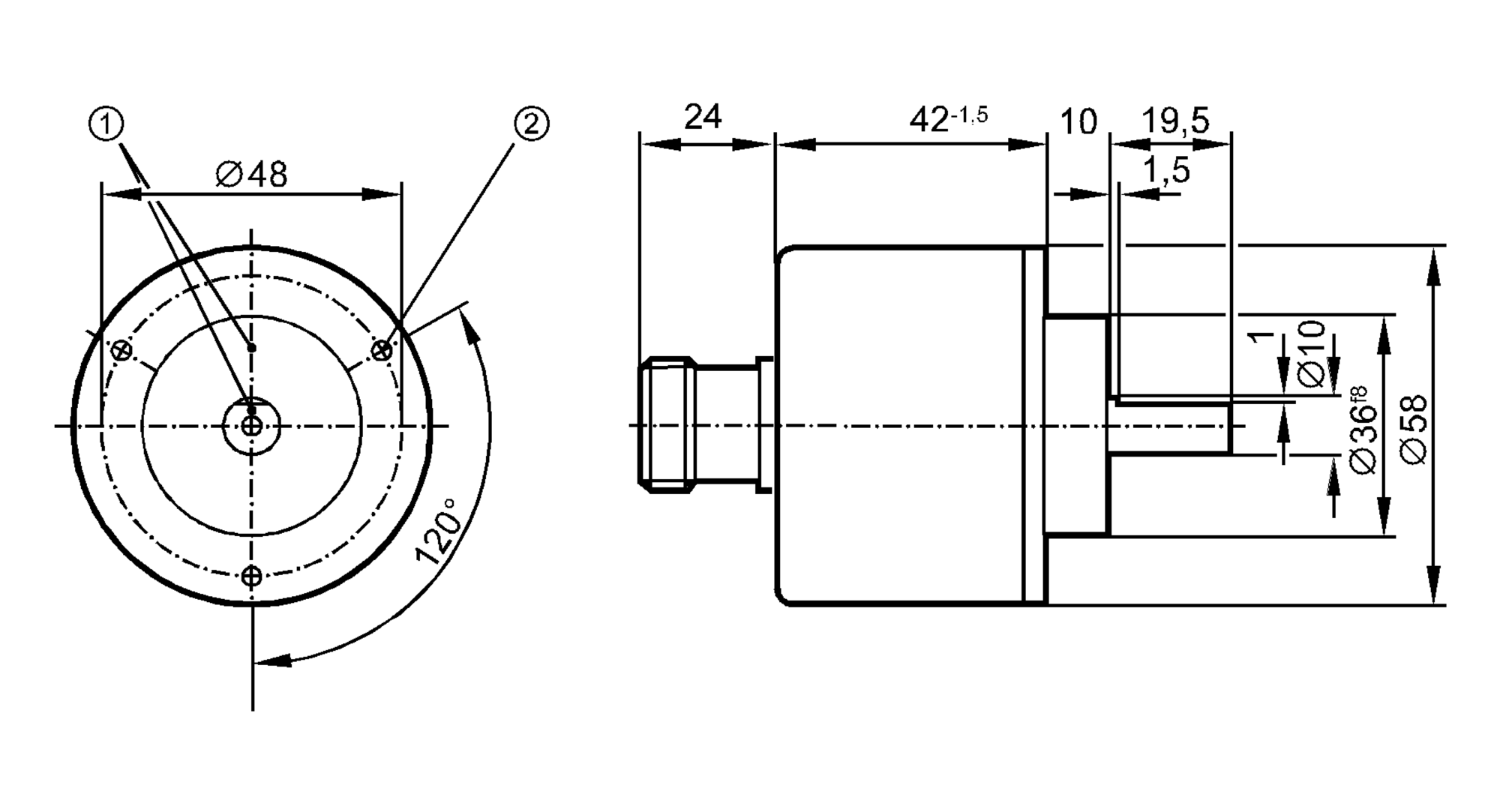 RV6109 - Encoder incremental de eixo maciço - ifm