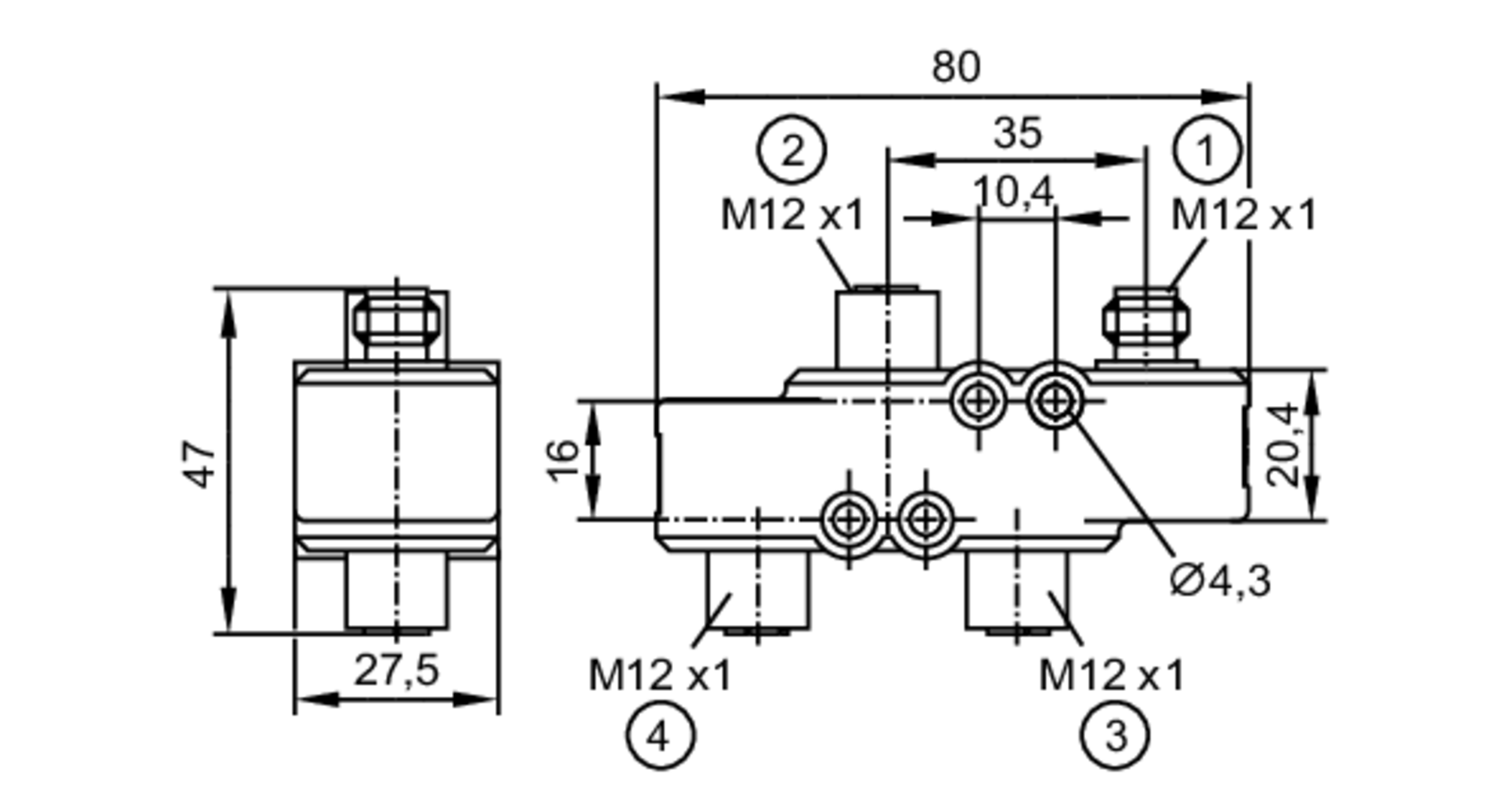 E12789 - distribuidor em H - ifm