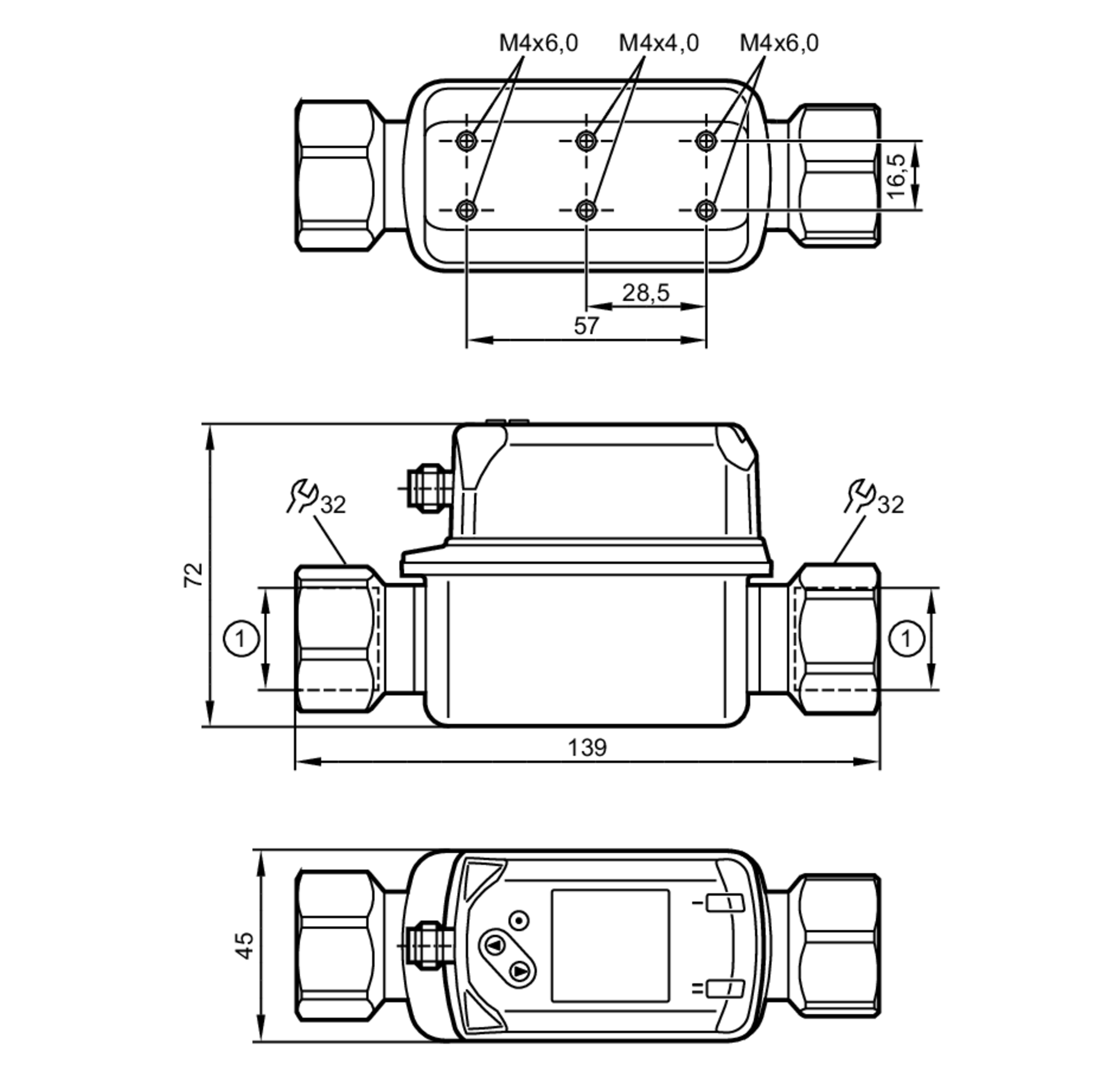SV7610 - Vortex flow meter with display - ifm