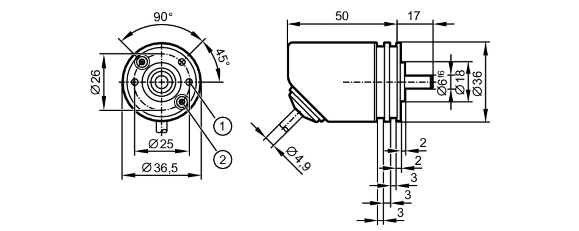 RB3510 - Inkrementaler Drehgeber mit Vollwelle - ifm