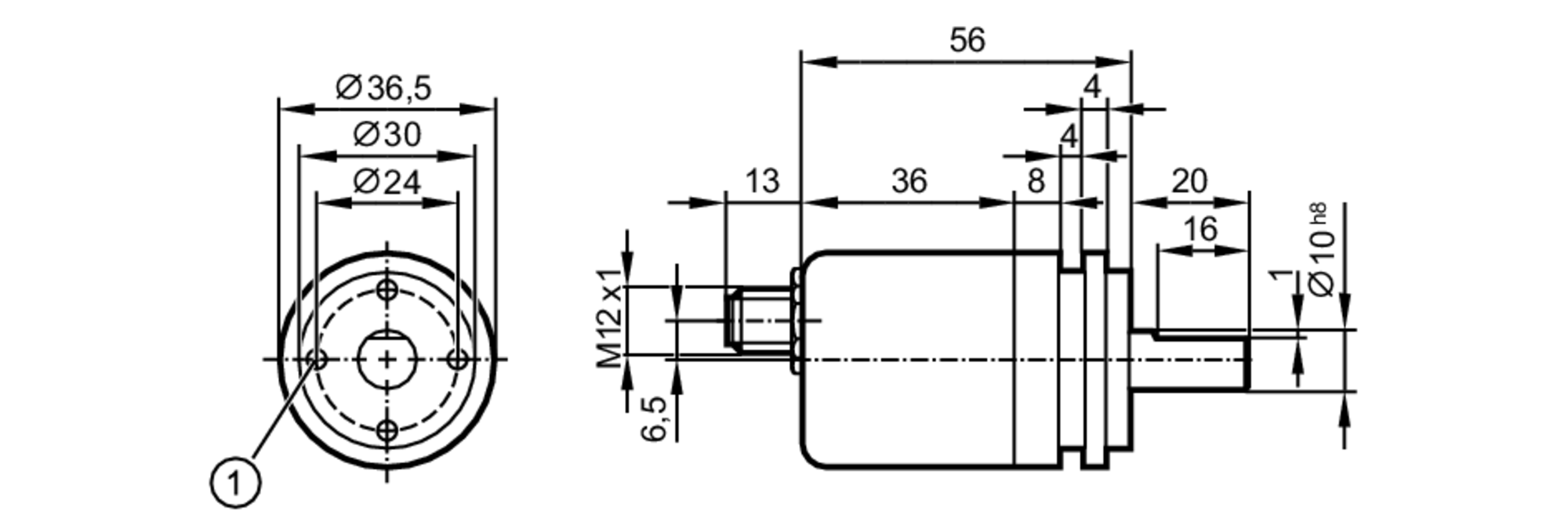 RM9003 - Absoluter Multiturn-Drehgeber mit Vollwelle - ifm