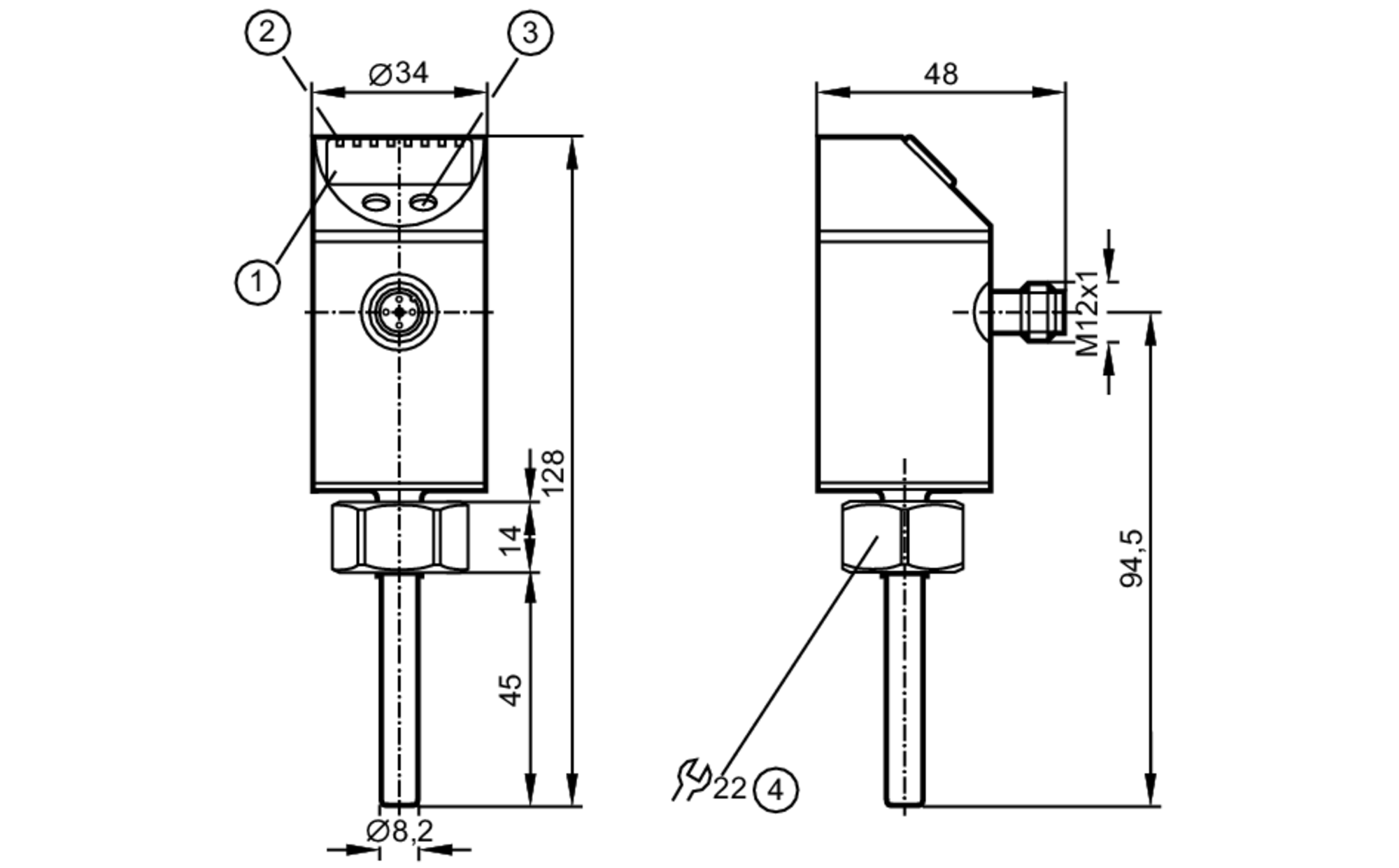 TN7531 - Temperatursensor mit Display - ifm