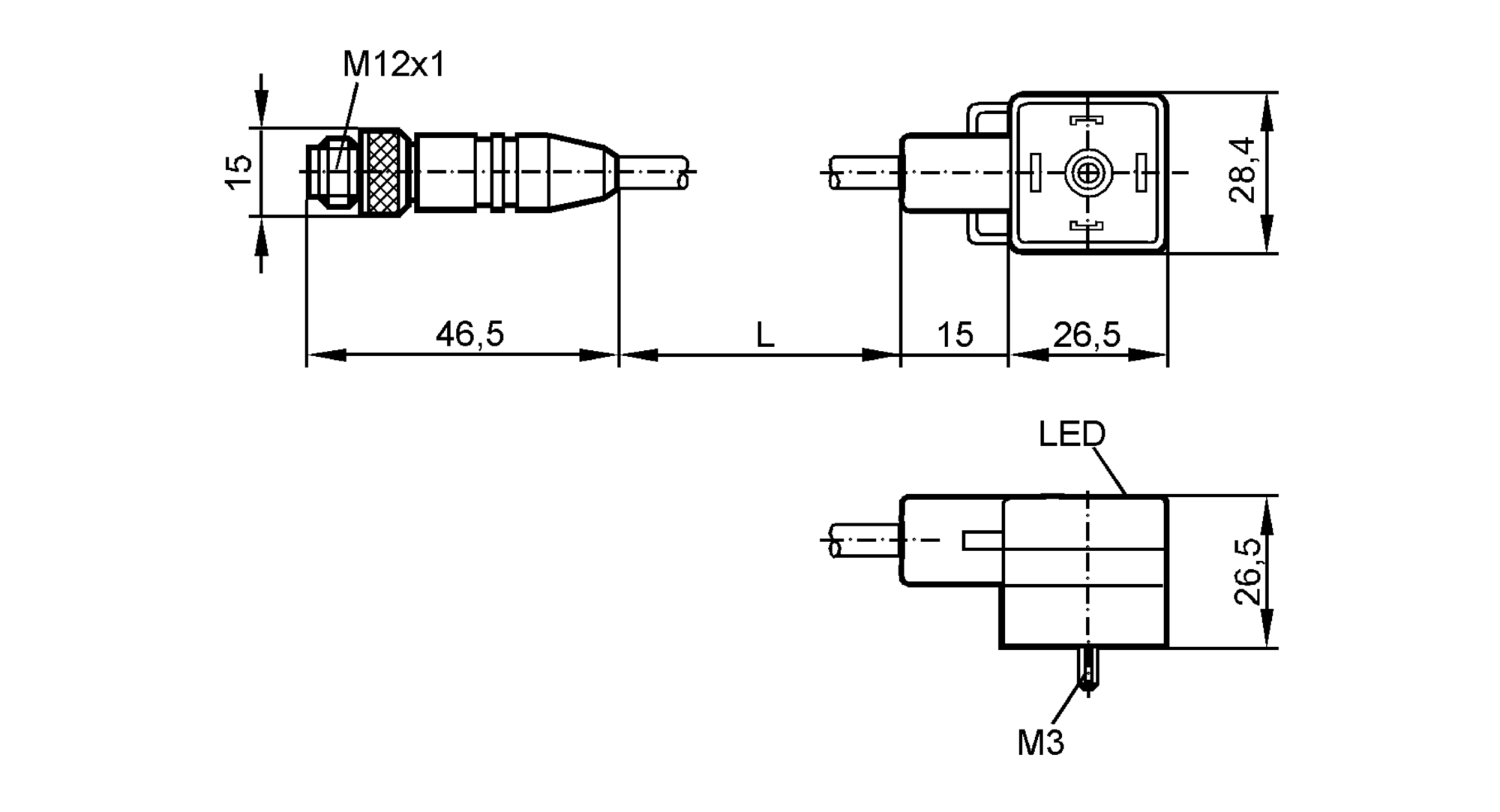 E10995 - Verbindungskabel mit Ventilstecker - ifm