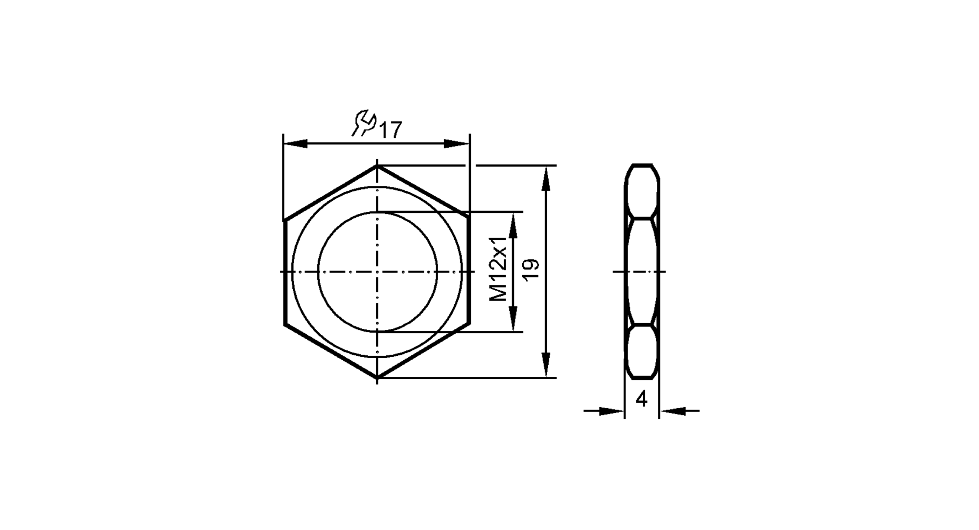 E10025 - Sechskantmutter - ifm