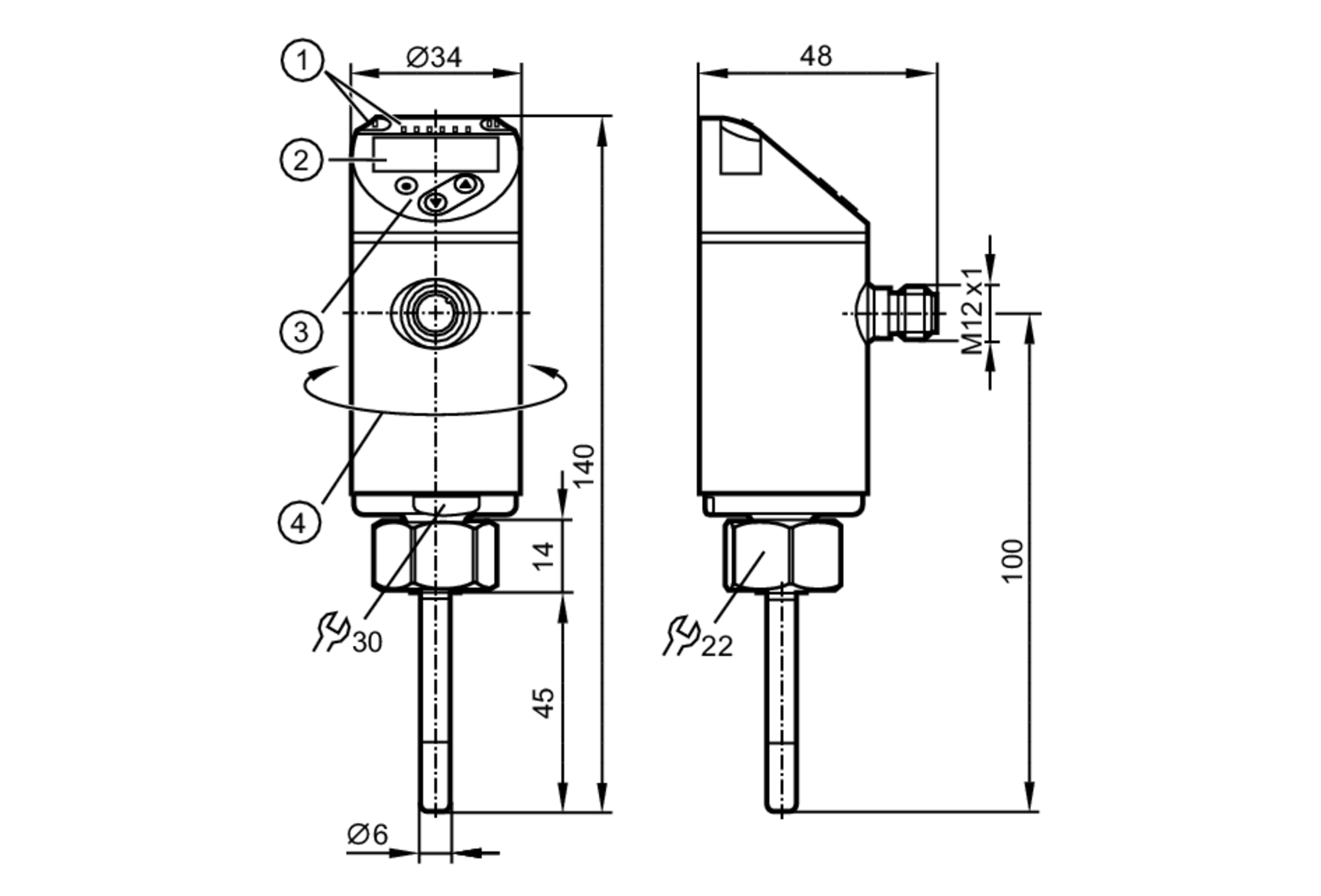 TN7511 - Temperature sensor with display - ifm