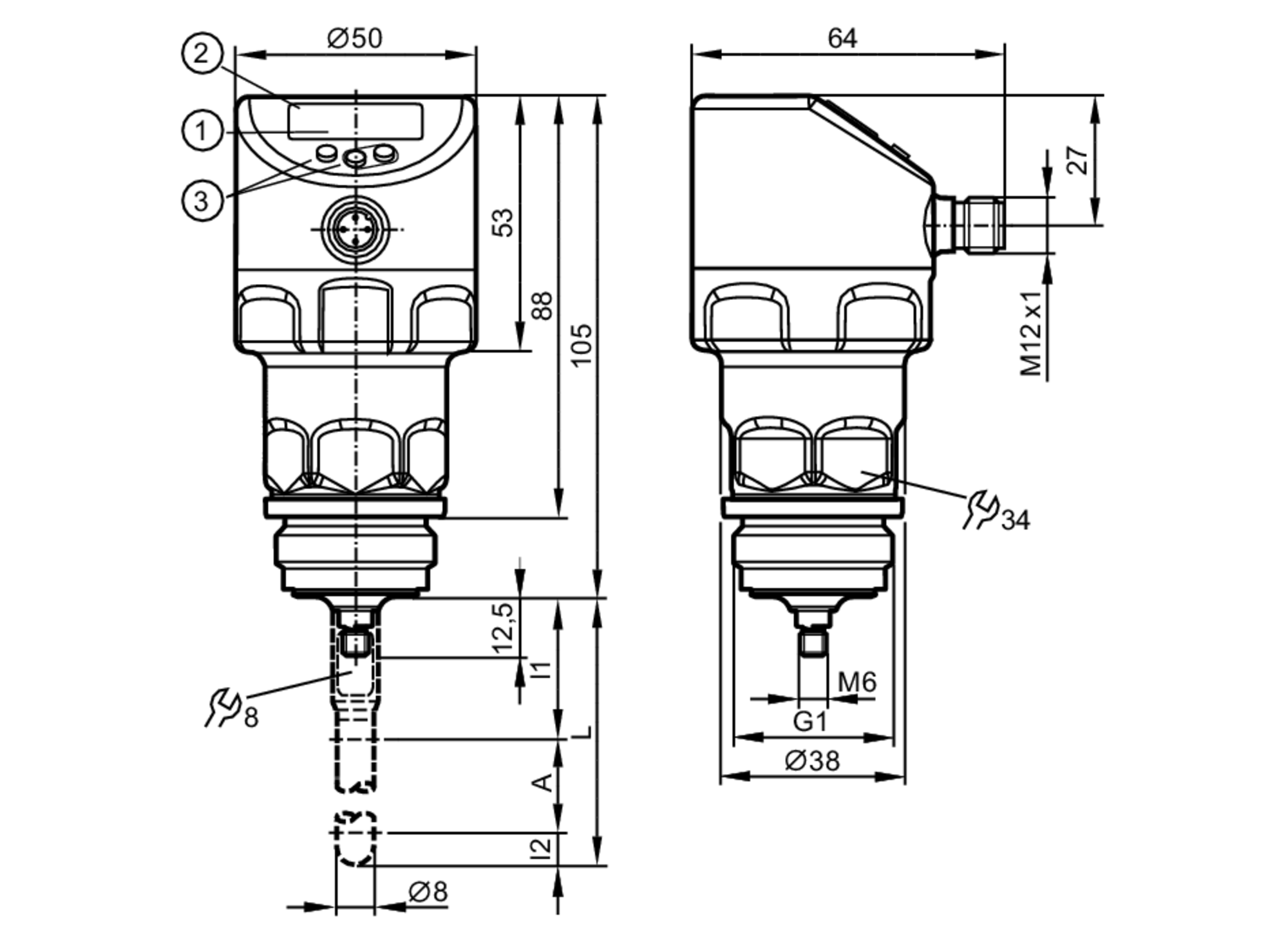 LR2750 - Continuous level sensor (guided wave radar) - ifm electronic