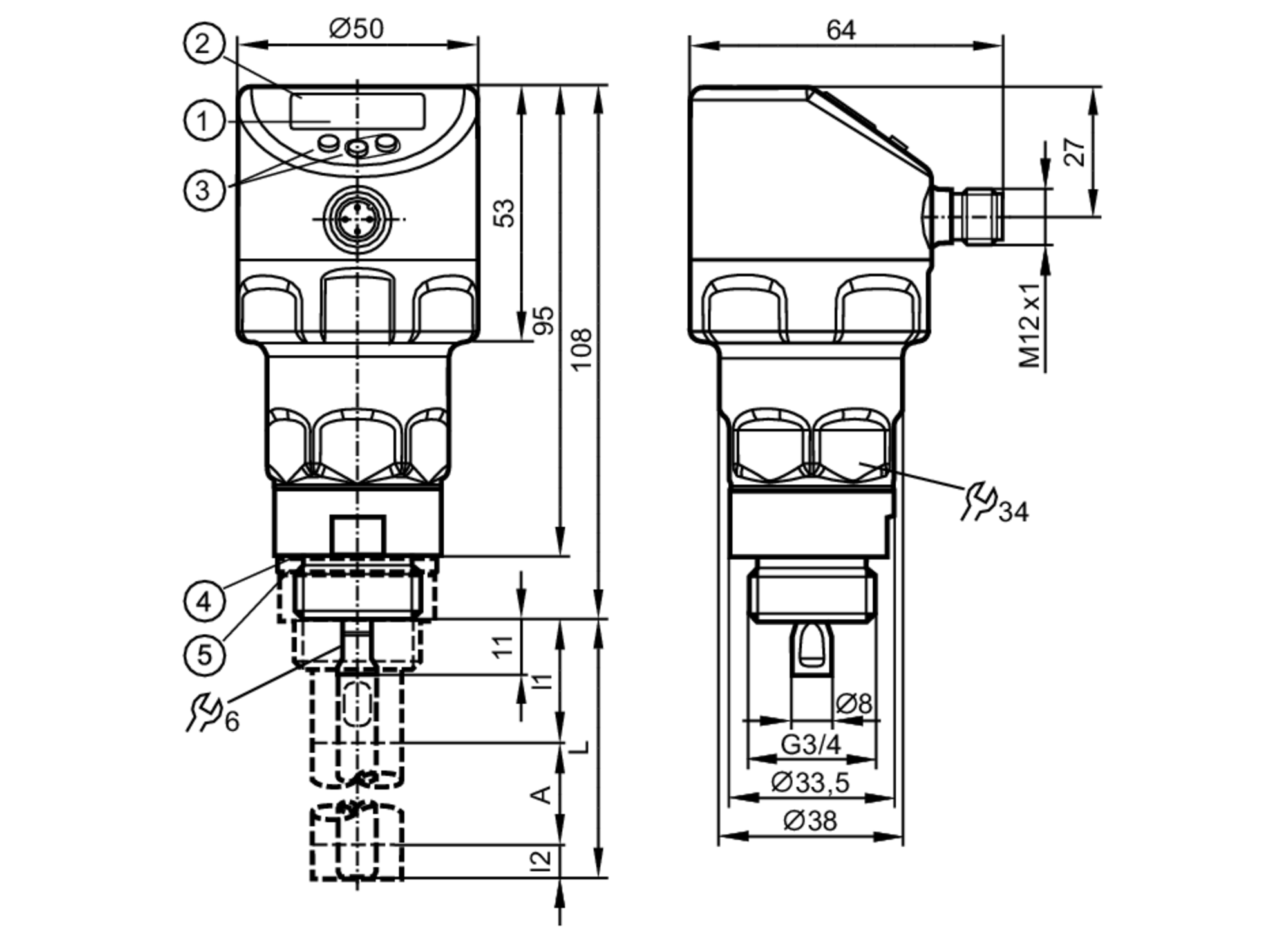 LR2050 - Continuous level sensor (guided wave radar) - ifm