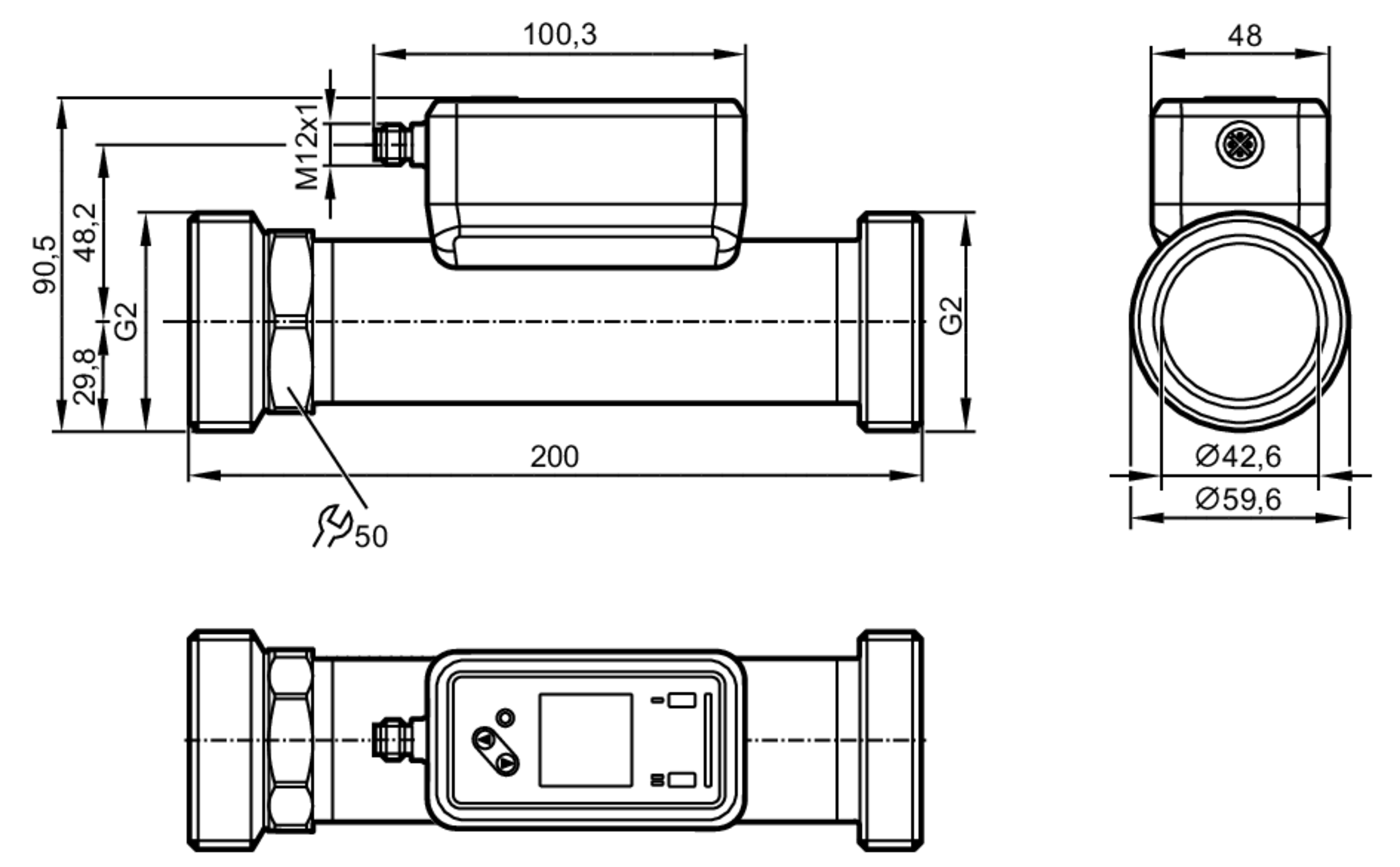 SU2020 - Ultrasonic flow meter - ifm