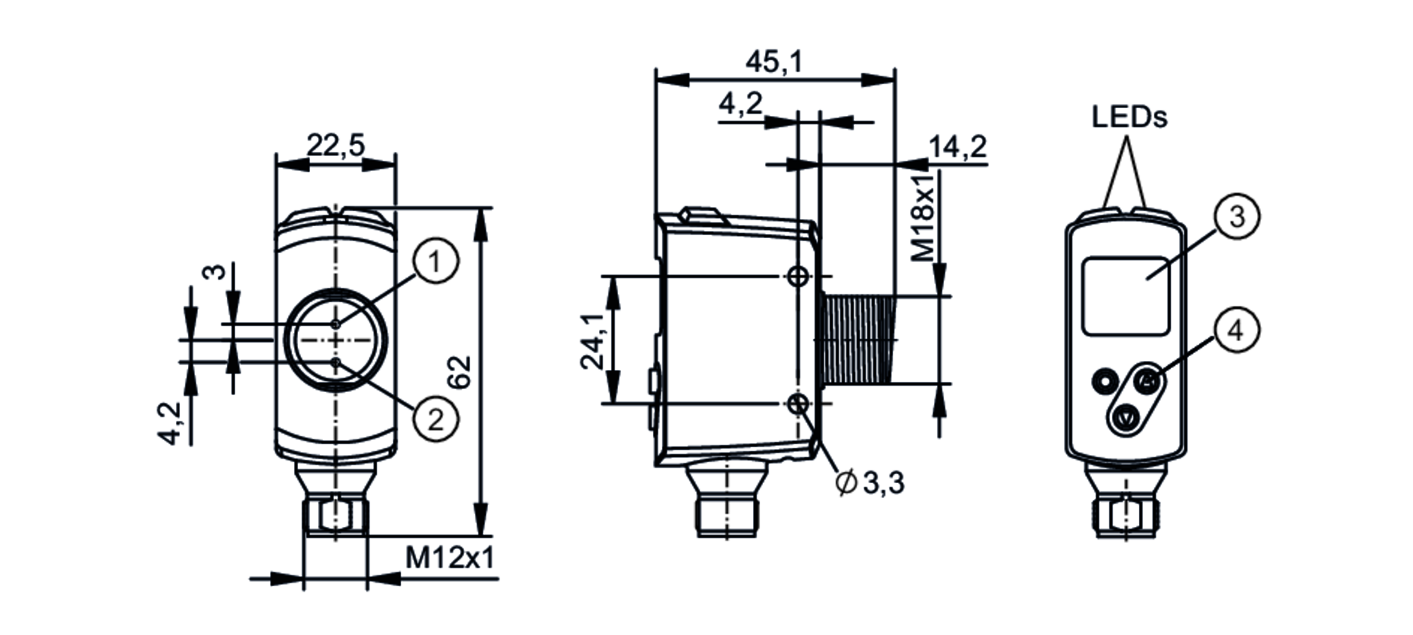 OGD251 - Sensor de distancia óptico - ifm