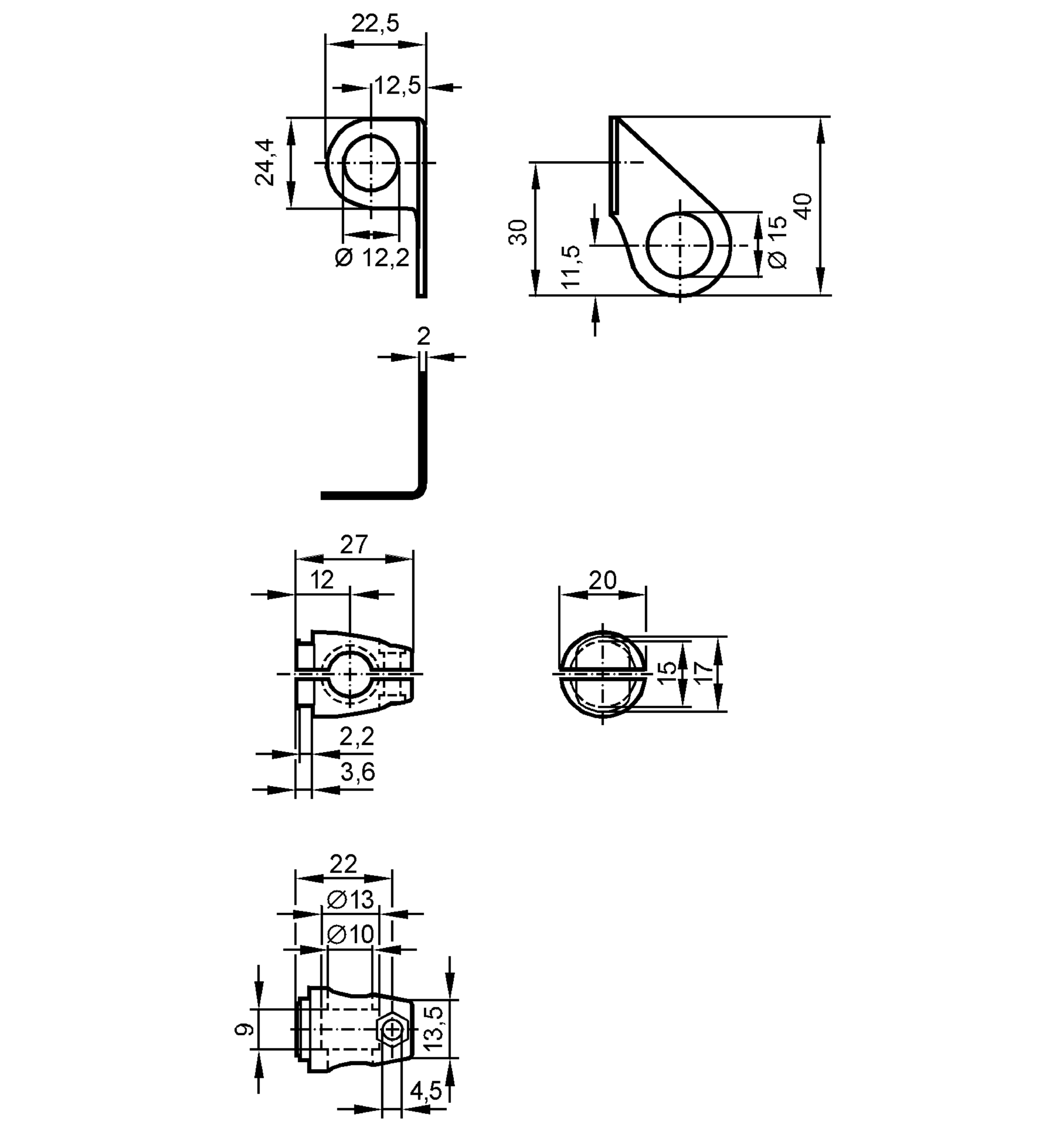 E20859 - Set de montaje para sensores de posición - ifm
