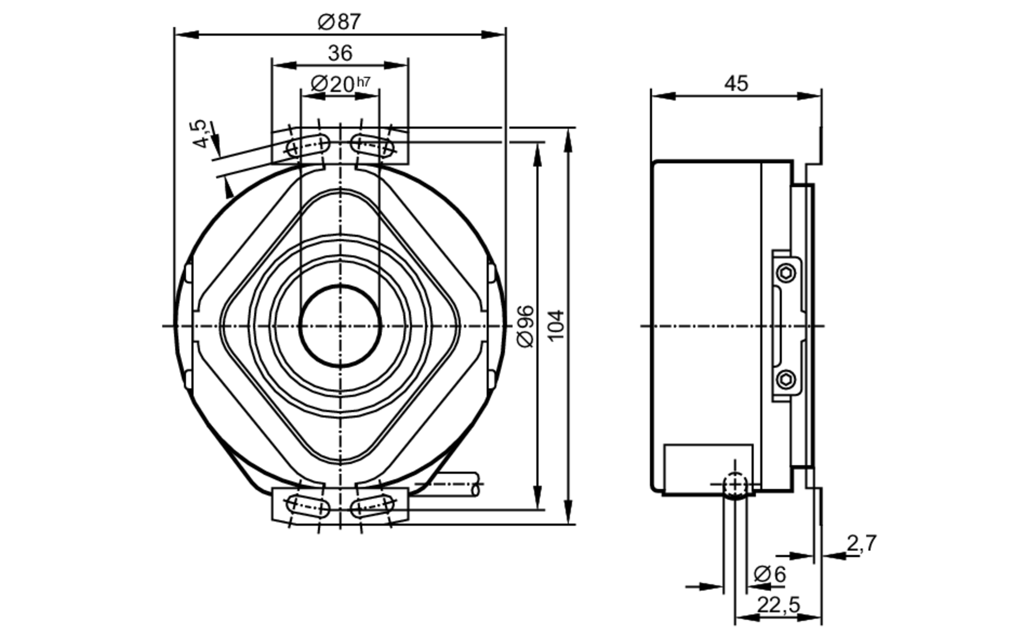 RP1308 - Codeur incrémental à arbre creux - ifm