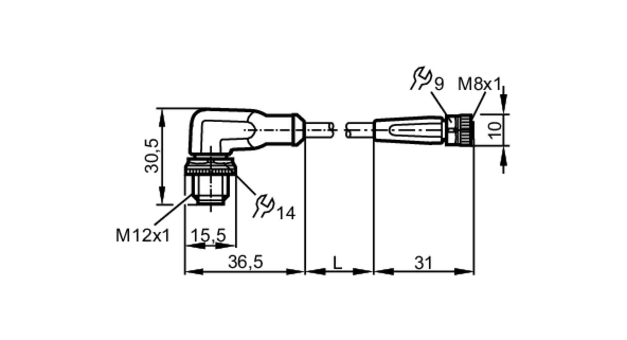 EVC890 - Câble de connexion - ifm