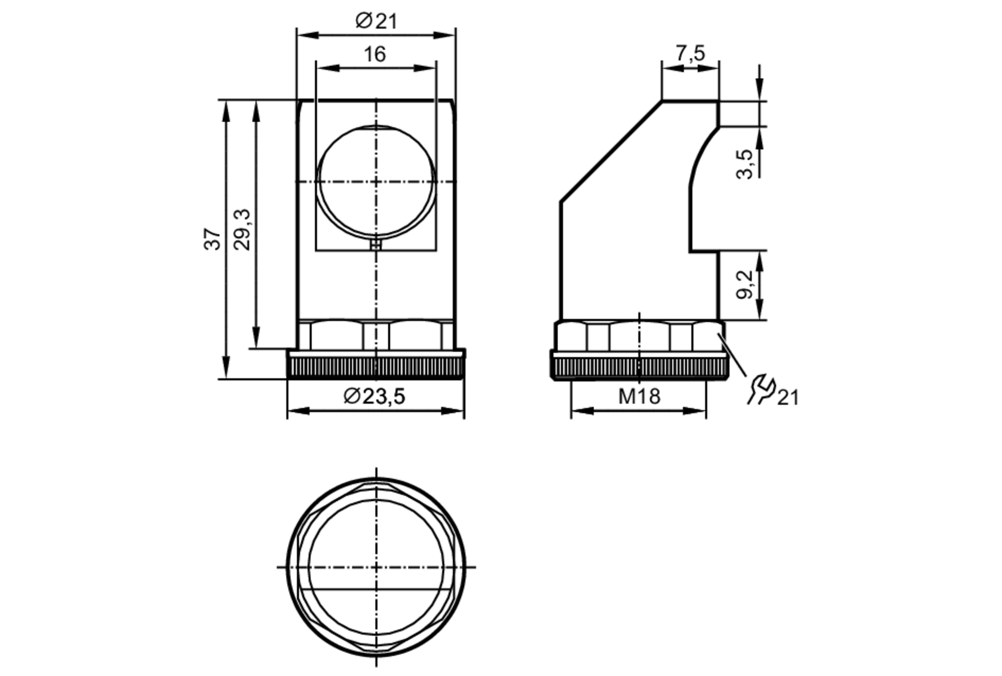 E23006 - angle de déviation du son - ifm