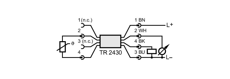 TR2430 - Evaluation unit with display for PT100/PT1000 temperature ...