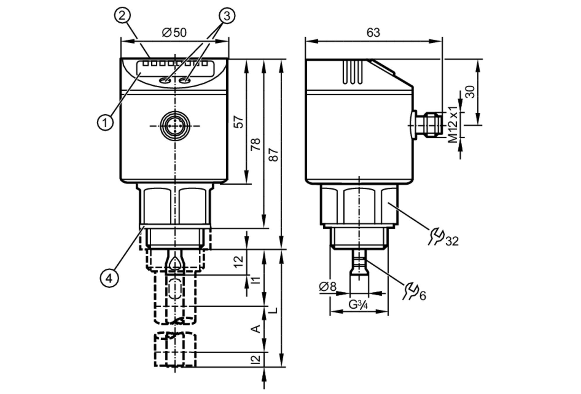 LR7000 - Continuous level sensor (guided wave radar) - ifm