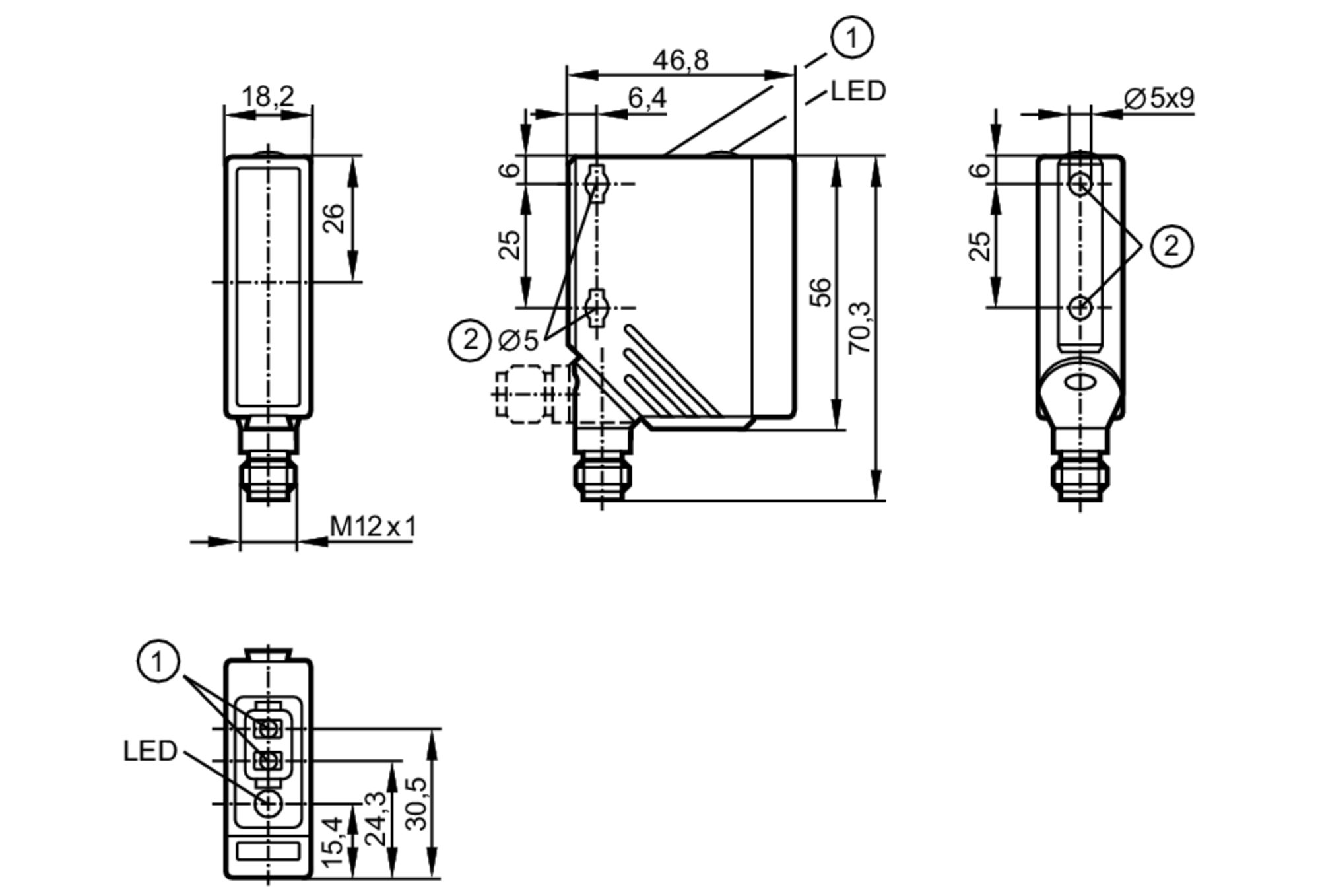 O5P700 - Retro-reflective laser sensor - ifm
