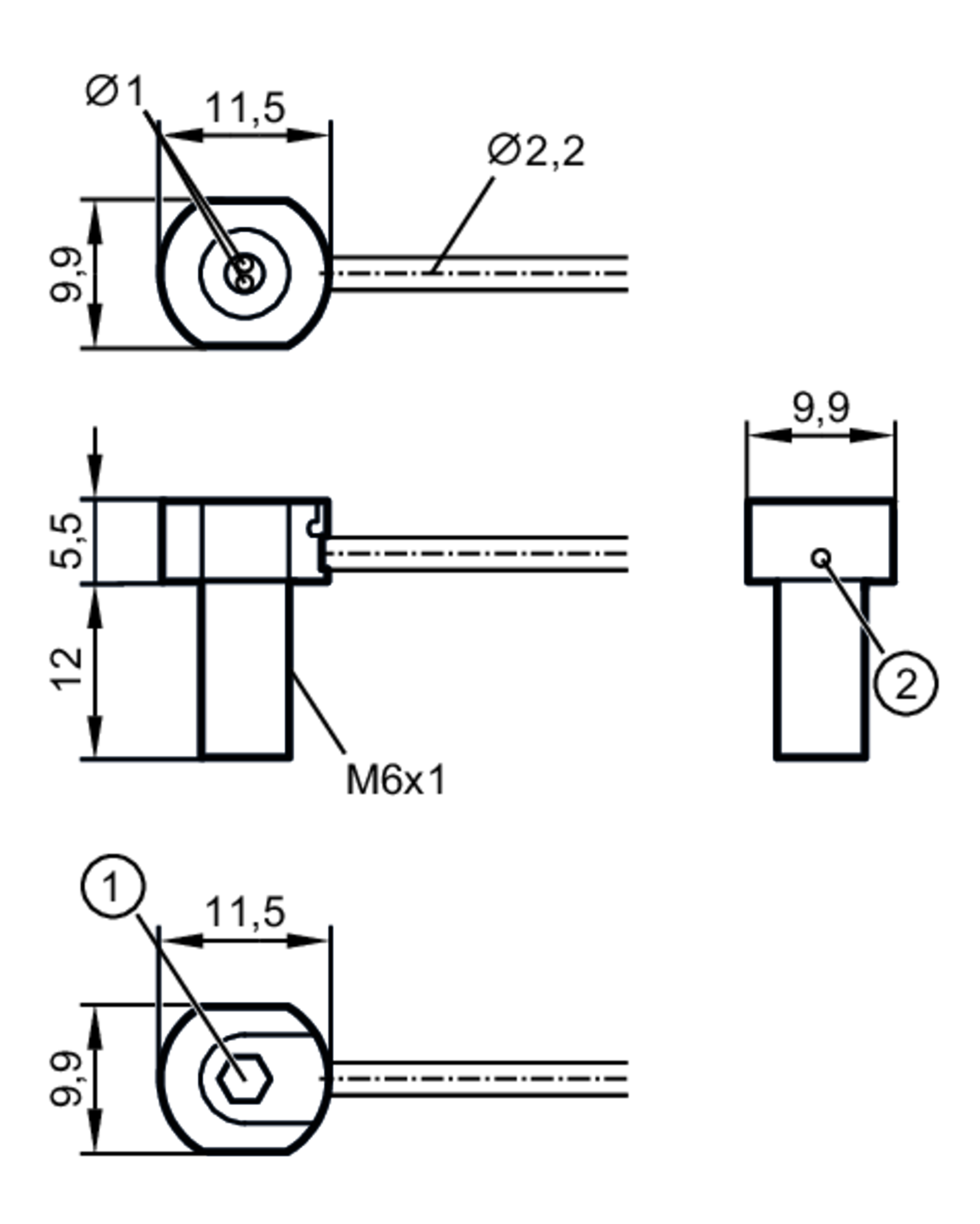 E21317 - Fibre optic through-beam sensor - ifm