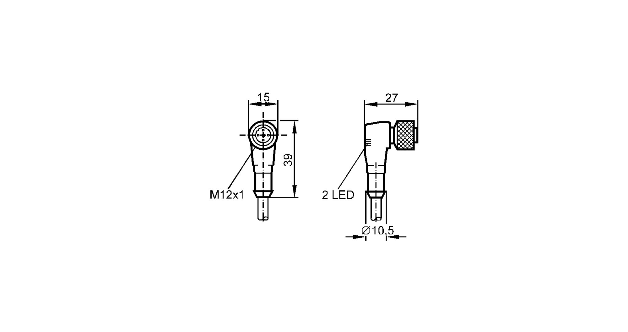 E10424 - Connecting cable with socket - ifm