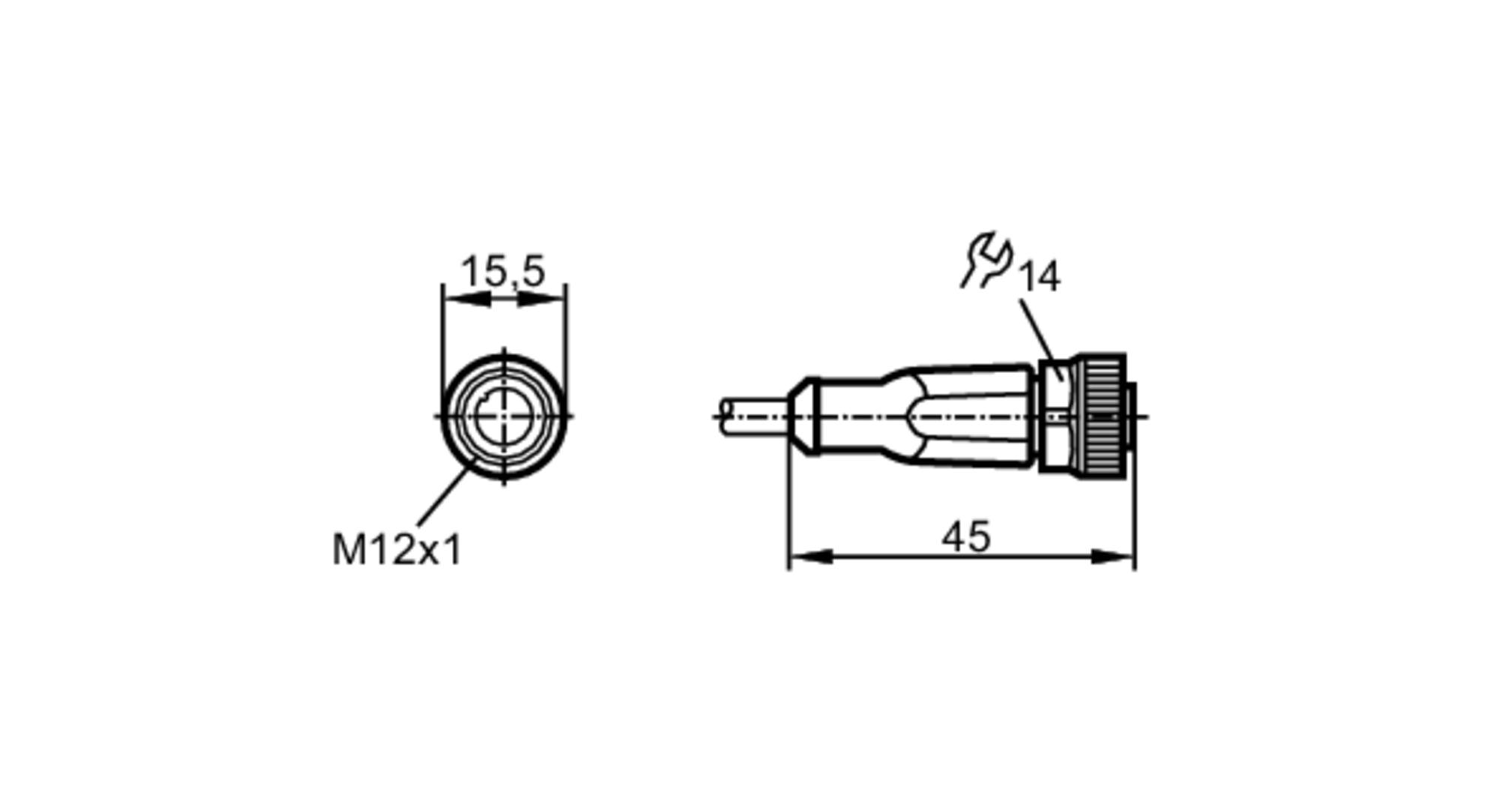 EVC072 - Connecting cable with socket - ifm