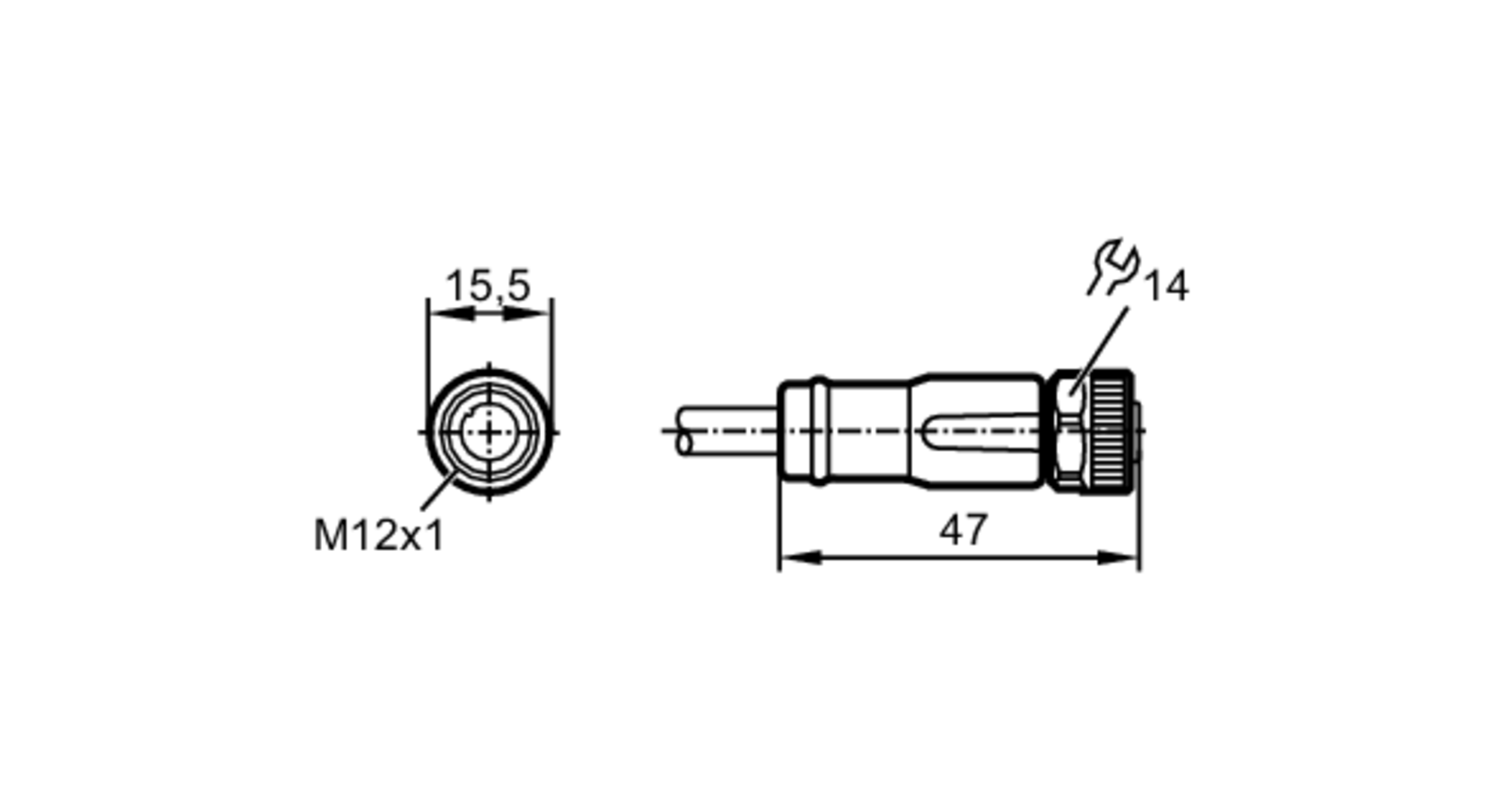 EVC709 - Connecting cable with socket - ifm
