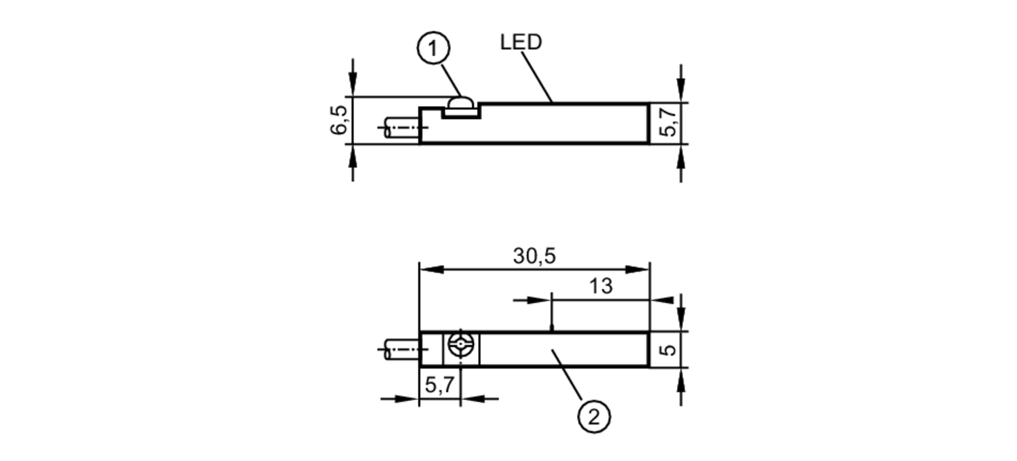 MR0117 - T-slot cylinder sensor with reed contact - ifm