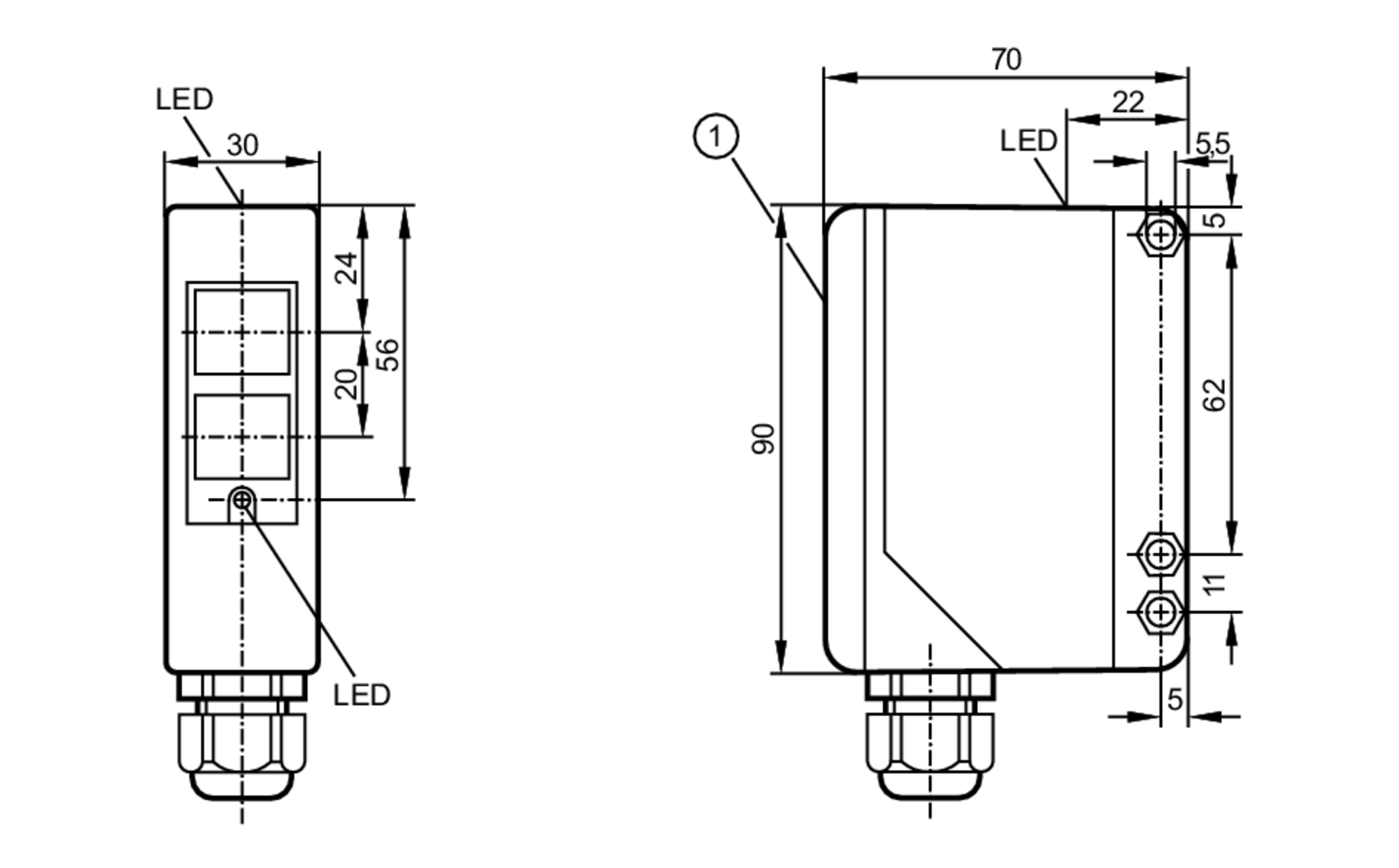 OA5108 - Diffuse reflection sensor - ifm
