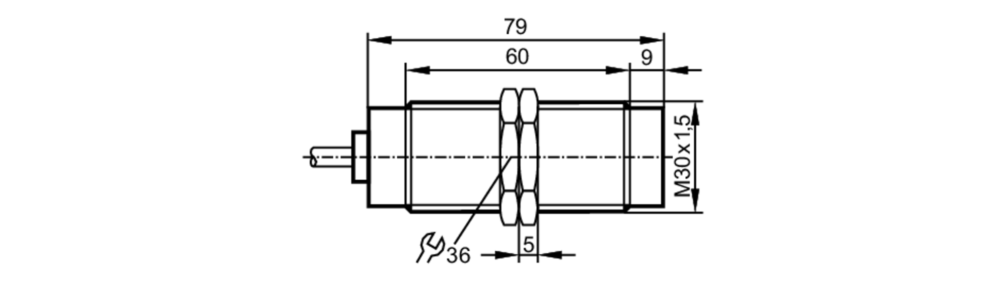 II5930 - Inductive high-temperature sensor - ifm
