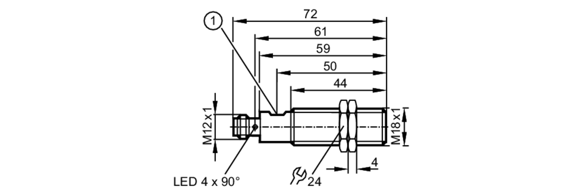 OGH200 - Diffuse reflection sensor with background suppression - ifm
