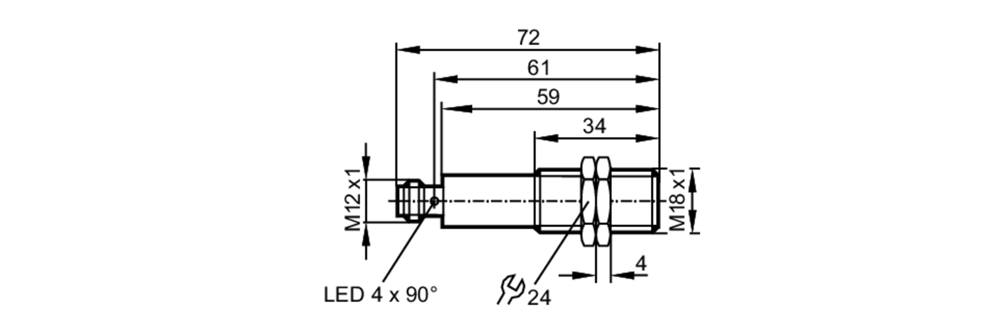 OGS500 - Through-beam sensor transmitter - ifm