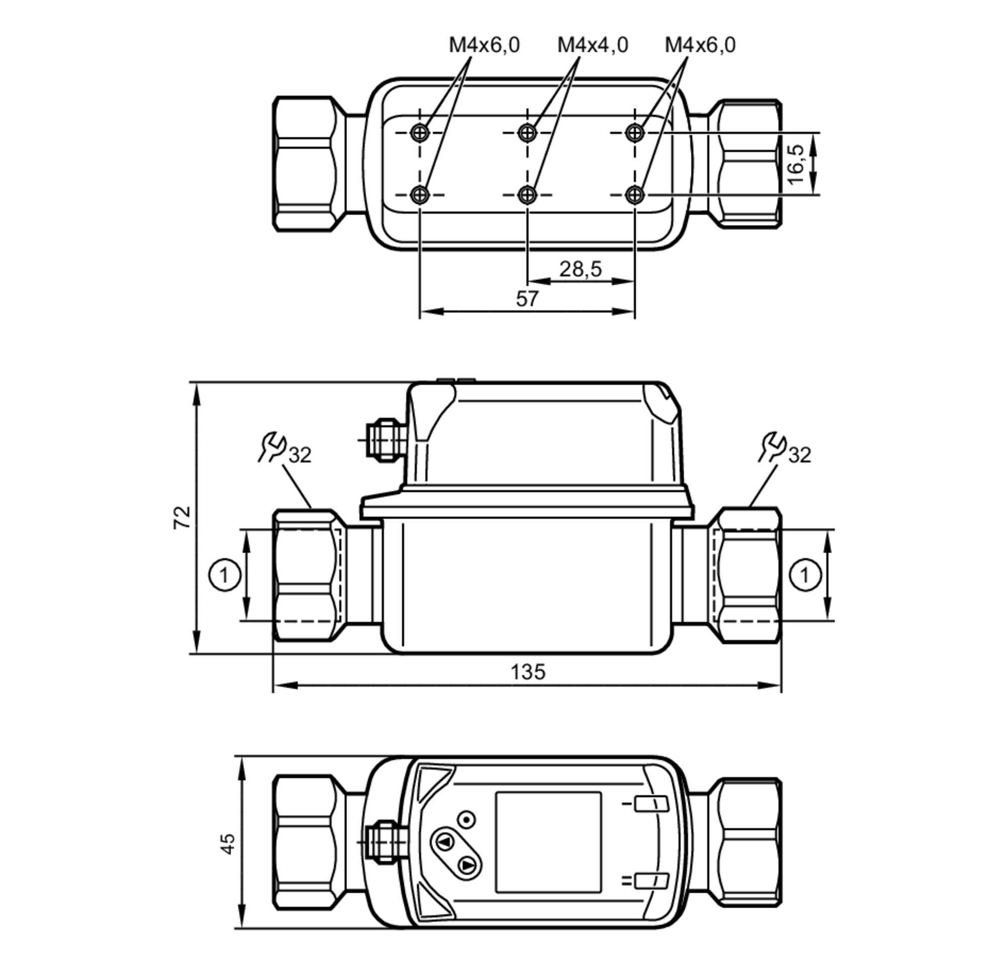 SV7200 - Vortex flow meter with display - ifm