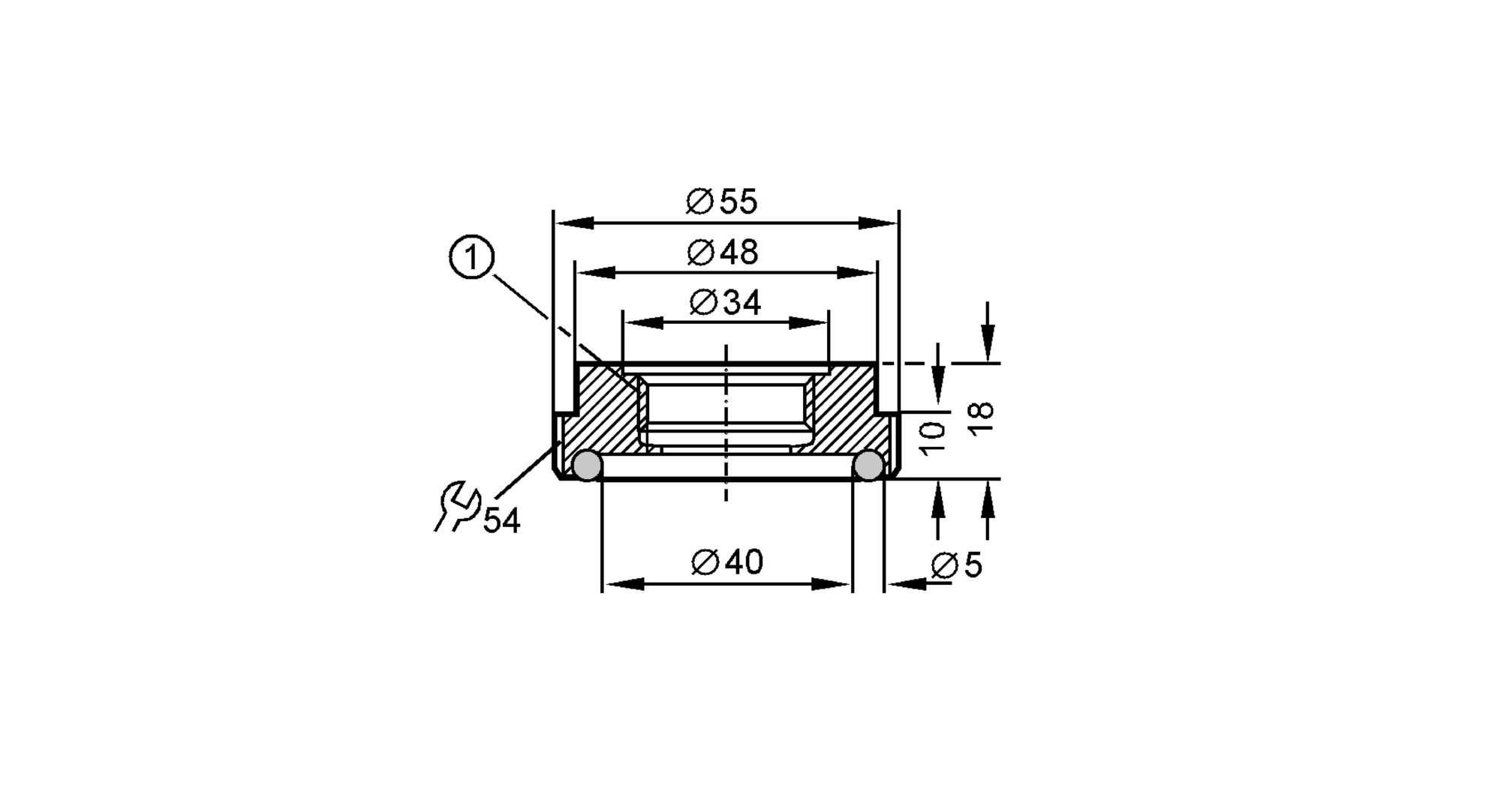 E33102 - process adapter pipe fitting DIN 11864 - ifm