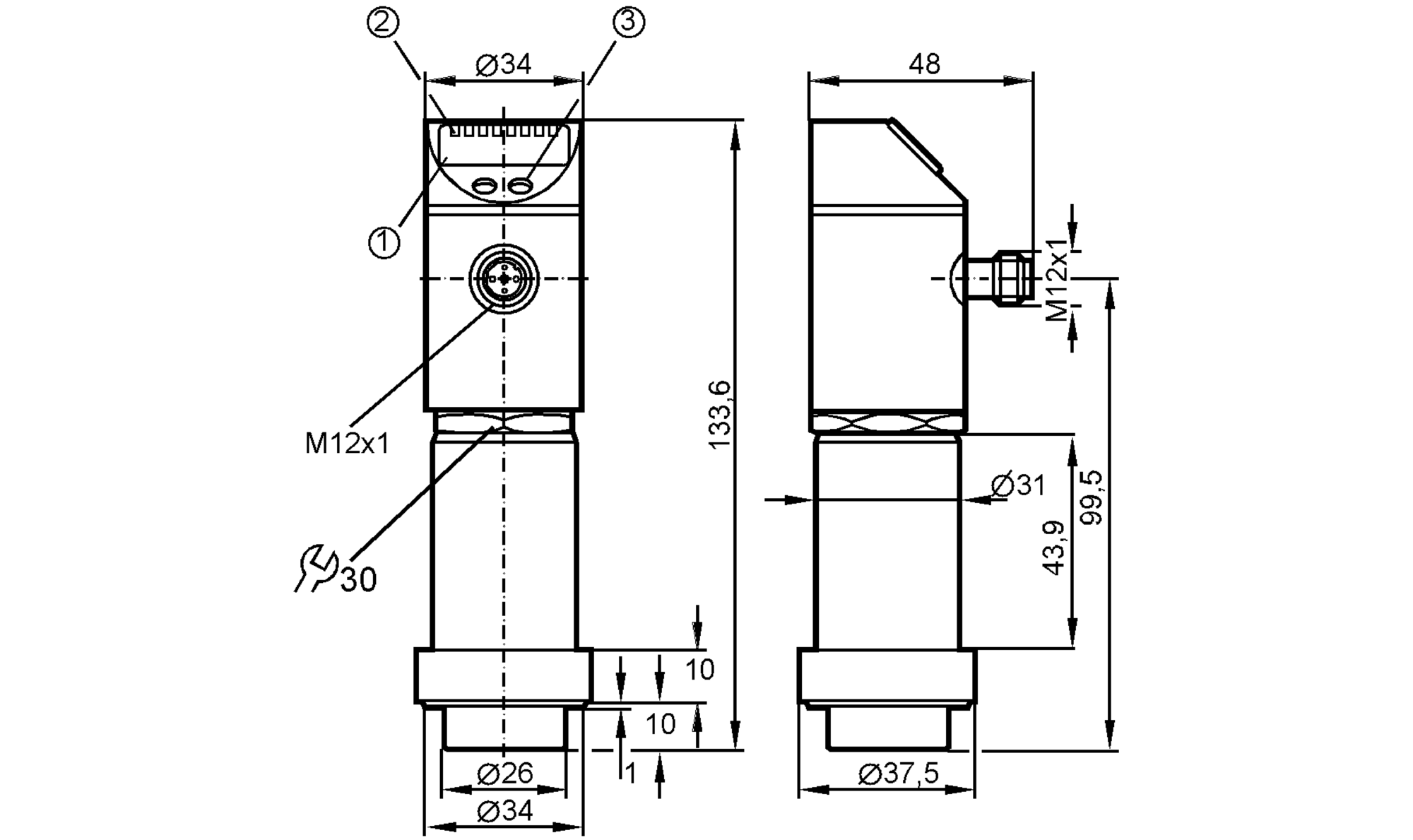 PY9000 - Pressure sensor with display - ifm
